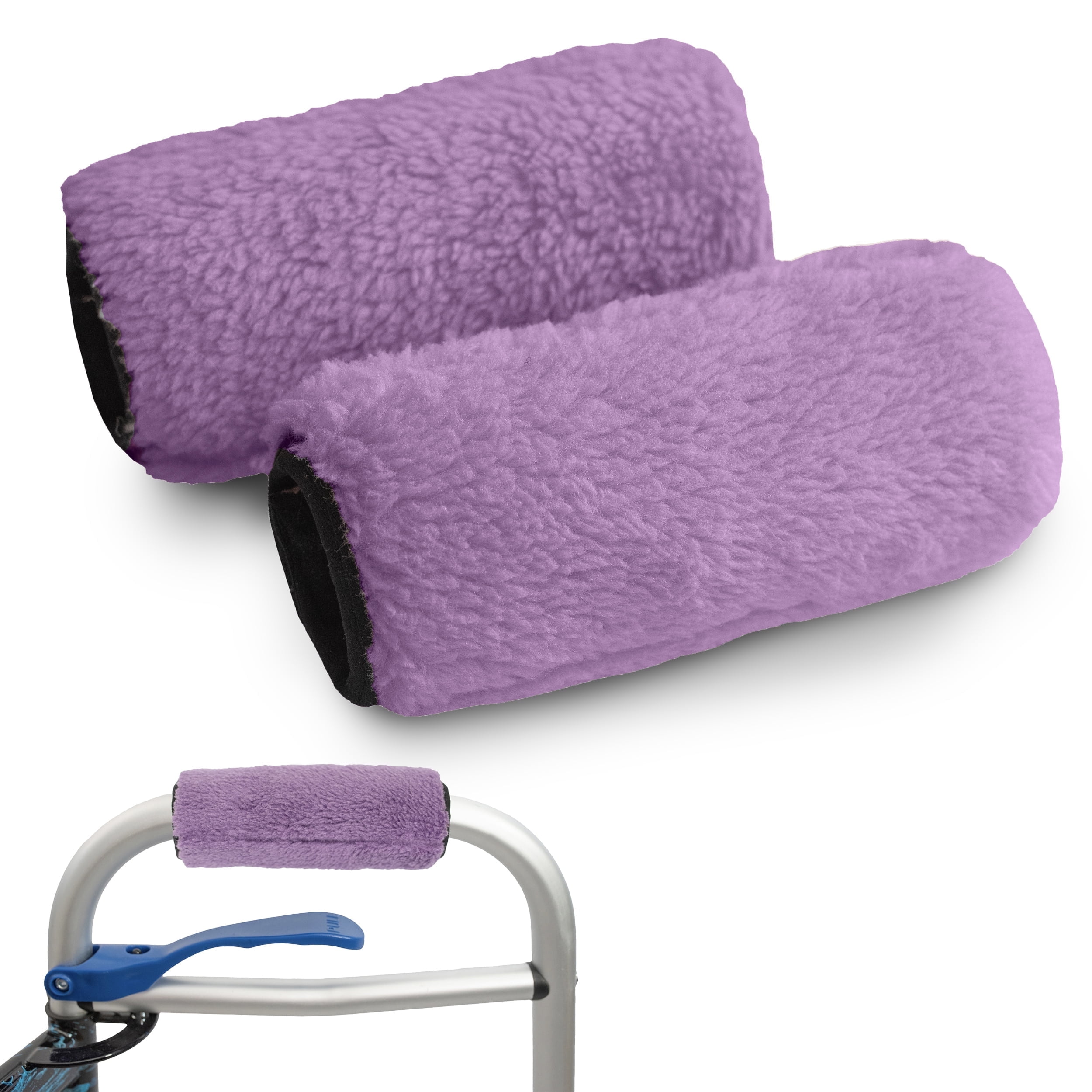 Top Glides Deluxe PlushGrips Extra Thick Fleece Walker Grip Covers - 1 ...
