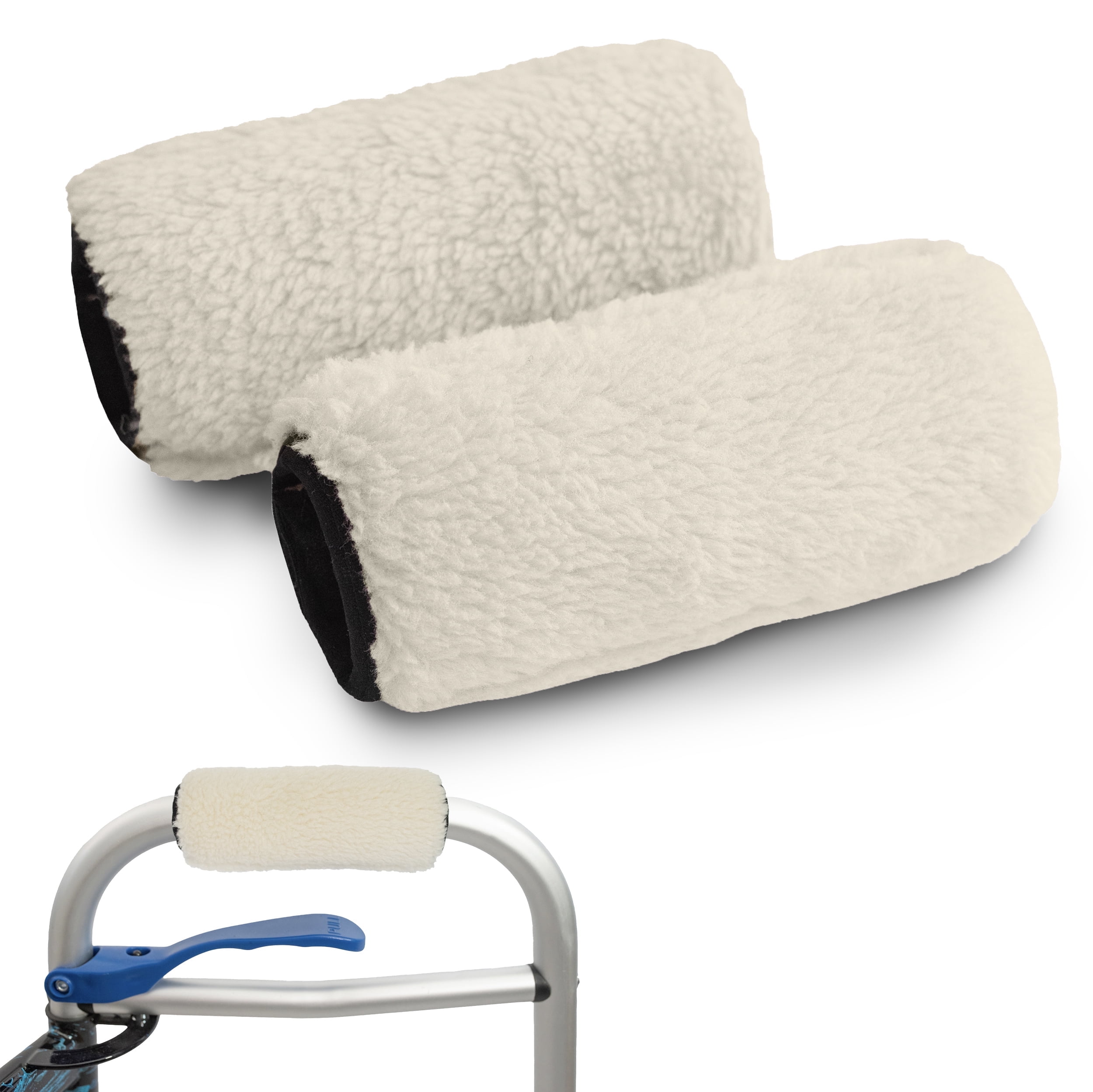 Top Glides Deluxe PlushGrips Extra Thick Fleece Walker Grip Covers - 1 ...
