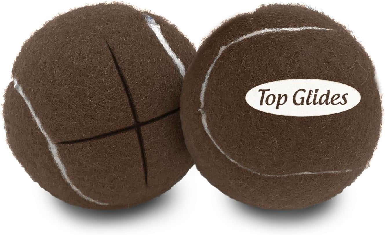 Top Glides Precut Walker Tennis Ball Glides (Brown) - Walmart.com
