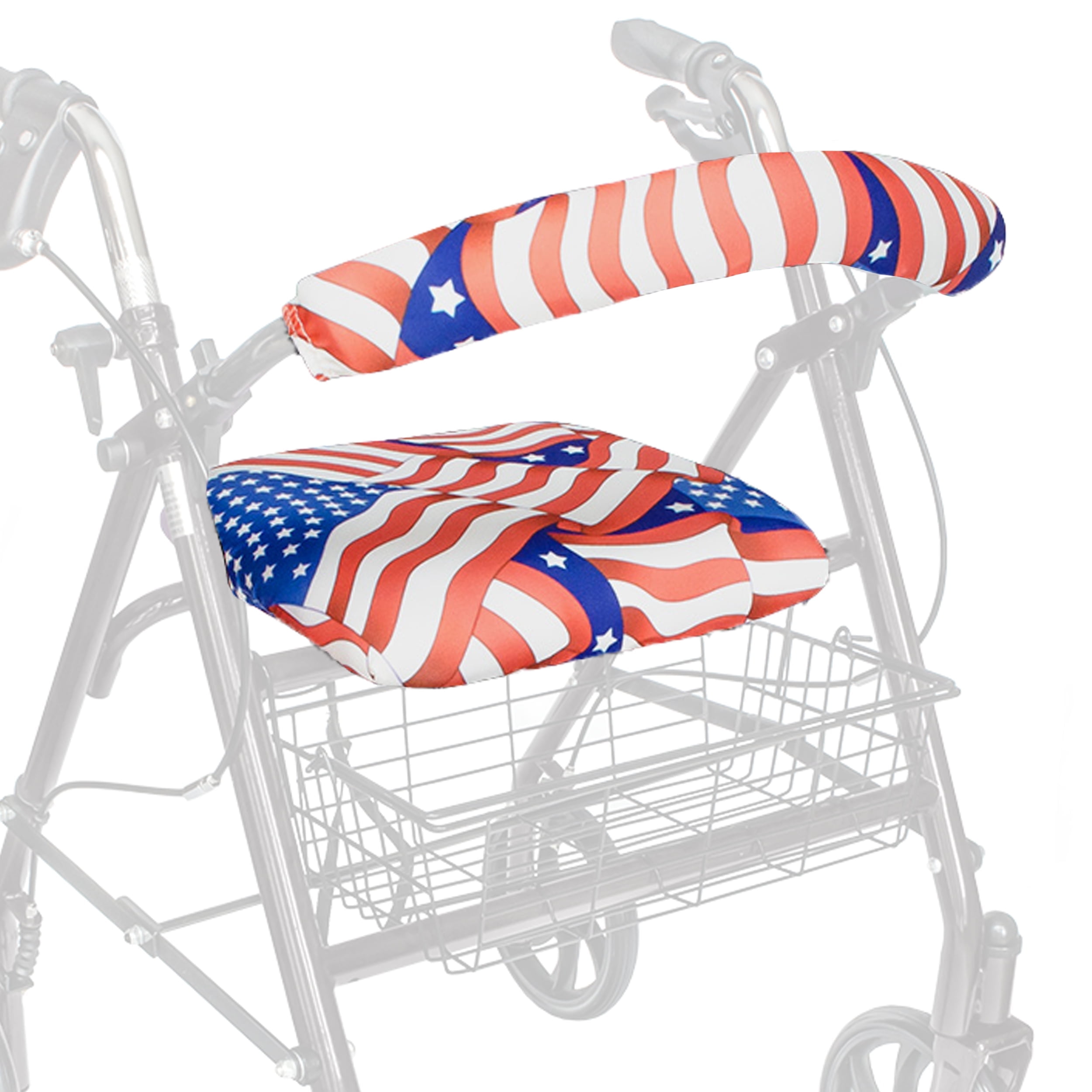 Top Glides Universal Rollator Walker Seat and Backrest Covers, Stars ...