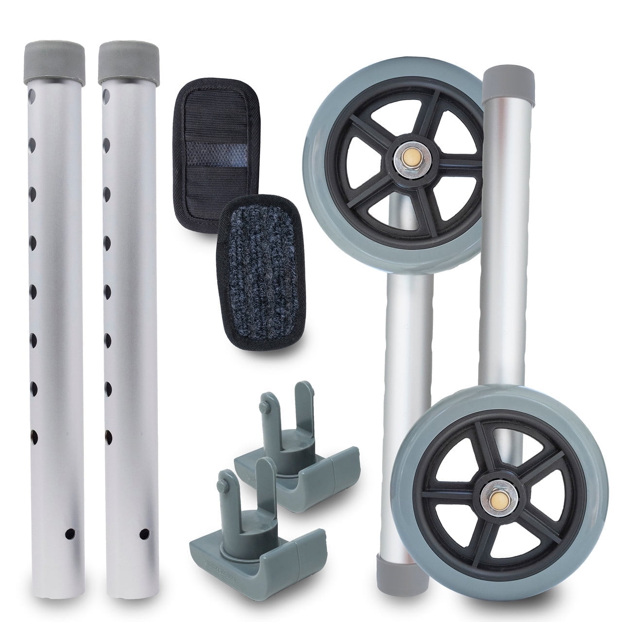 Top Glides Universal Walker Tune-Up Kit, 5-Inch Wheels, Aluminum Legs ...