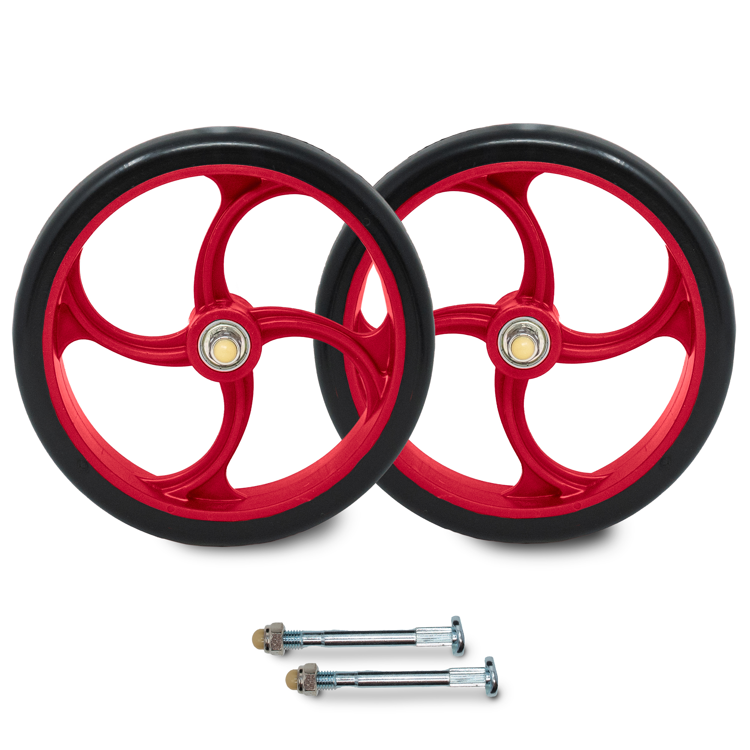 Top Glides Vortex Universal 7 Inch Walker Wheel Kit, Wheels Only, Red ...