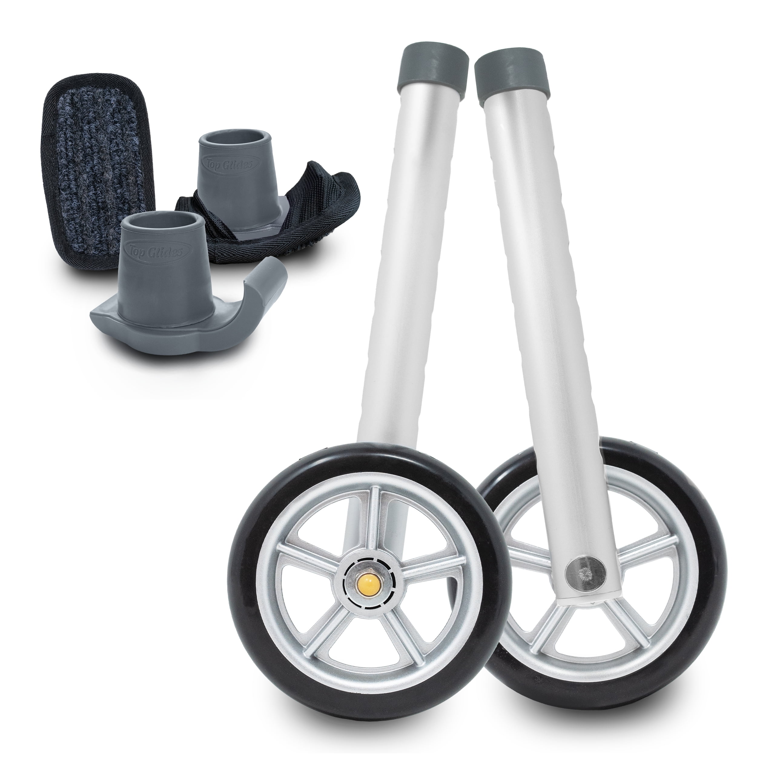 Top Glides Walker Wheel Kit with Heavy Duty Ski Glides, Gray - Walmart.com