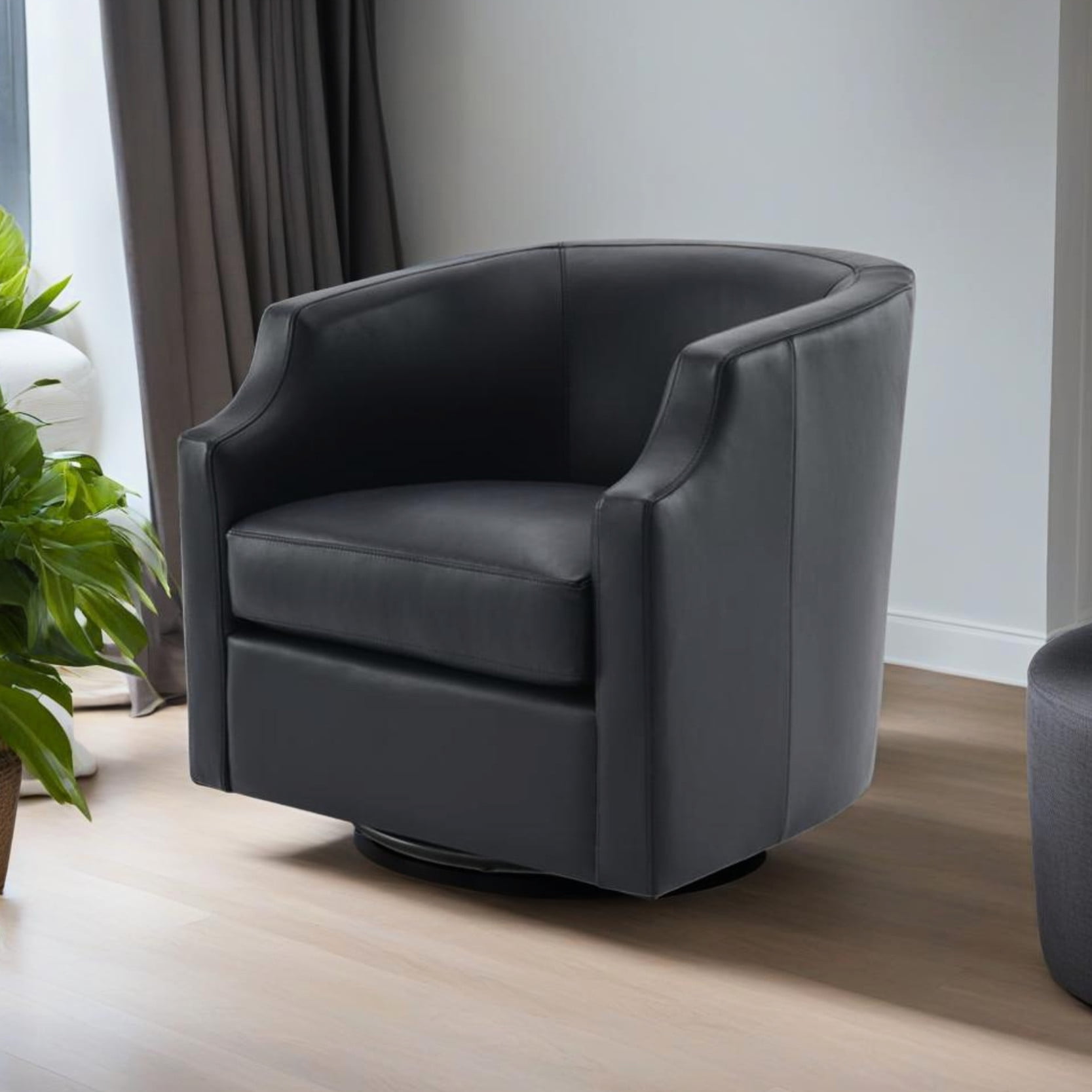 Top Grain Leather 360 Swivel Chair / Designer Clip Arm Design - Walmart.com