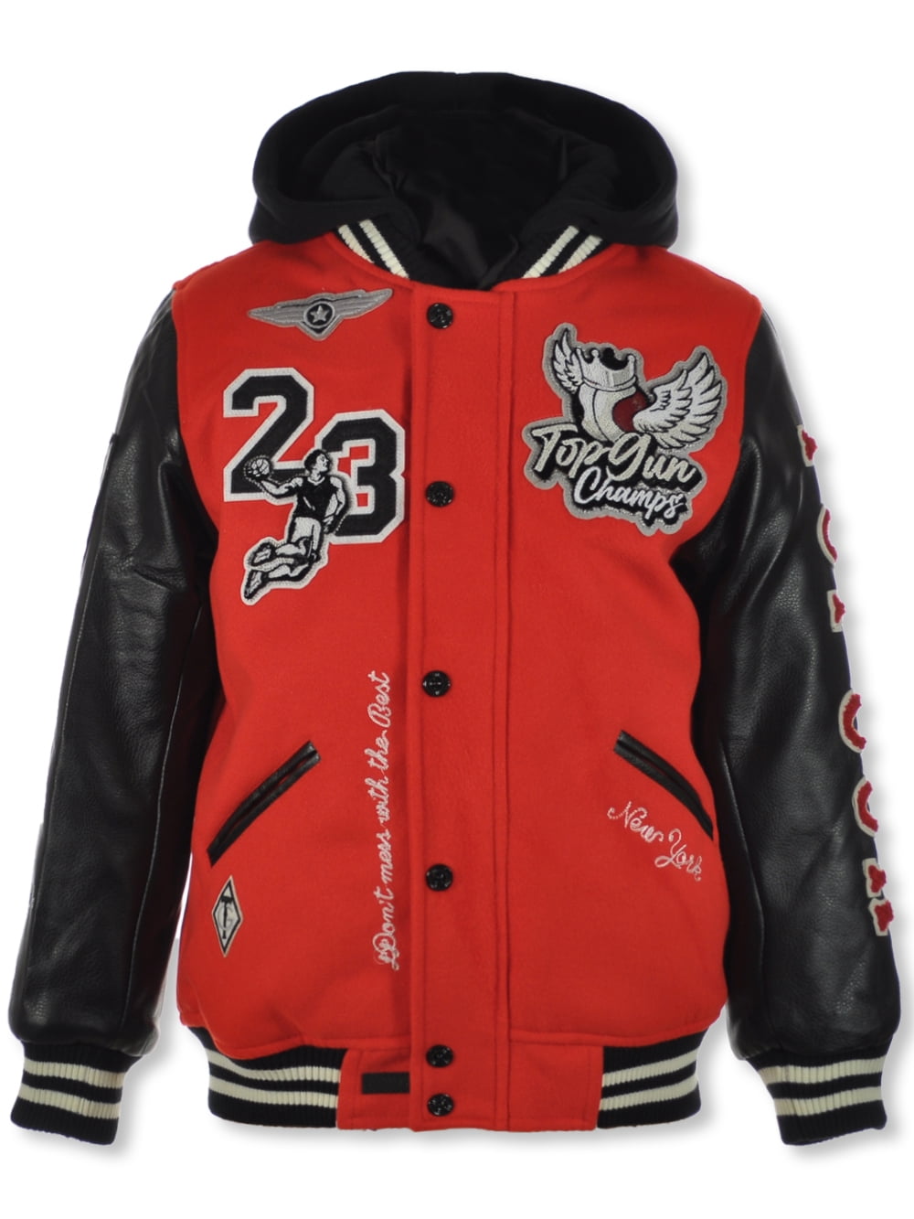 Top Gun Boys' Varsity Flight Jacket - Red, 2T (Toddler) - Walmart.com