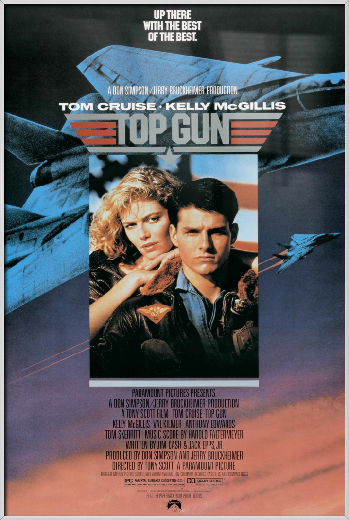 Top Gun - Framed Movie Poster (Regular Style) (Size: 24" X 36") (Shiny ...