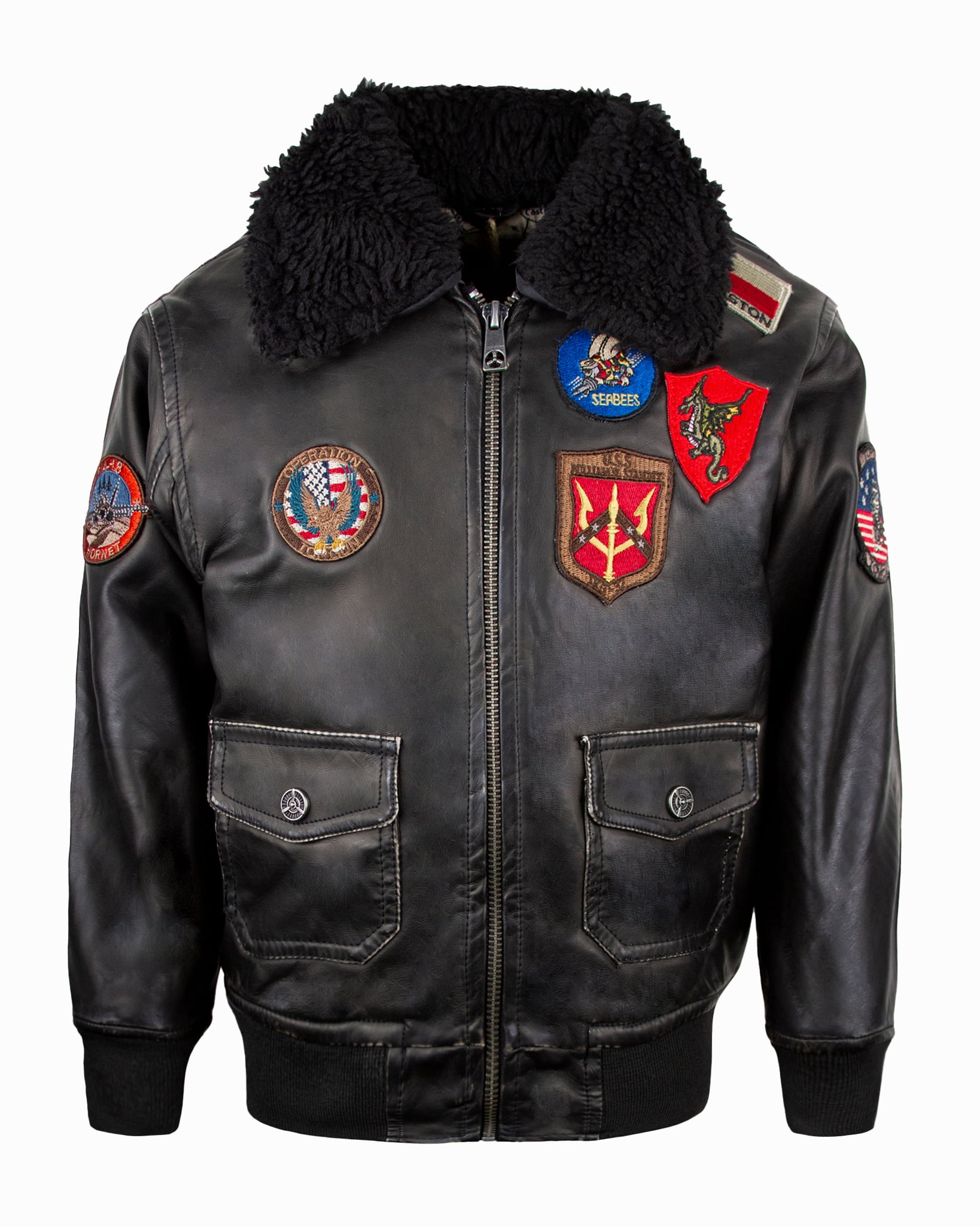 Top Gun® Kid's Vegan Leather Aviator Jacket - Walmart.com