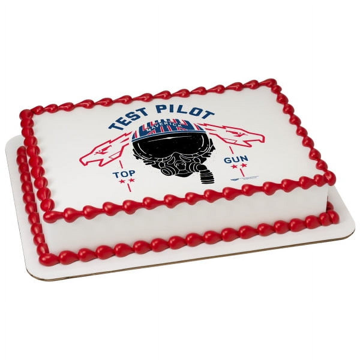 Top Gun Maverick Edible Image Cake Topper - Born To Fly Design (1/4 ...
