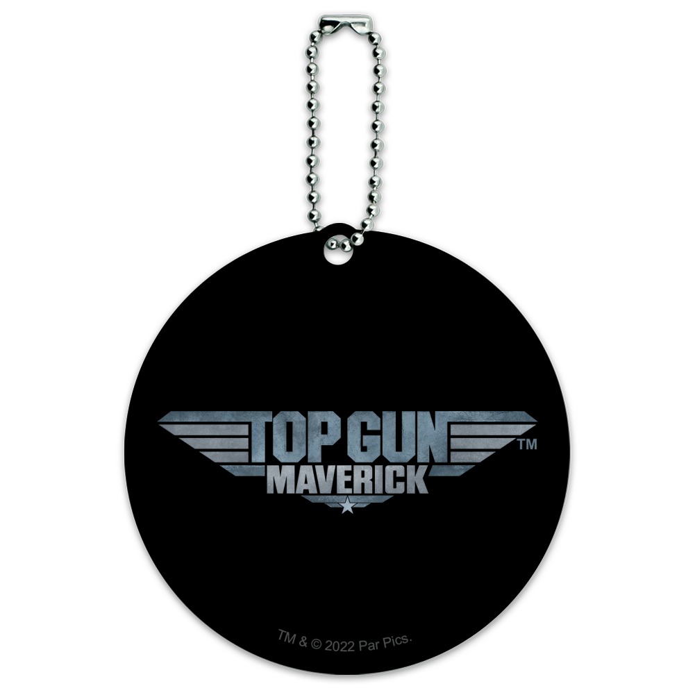 Top Gun: Maverick Logo Round Luggage ID Tag Card Suitcase Carry-On ...