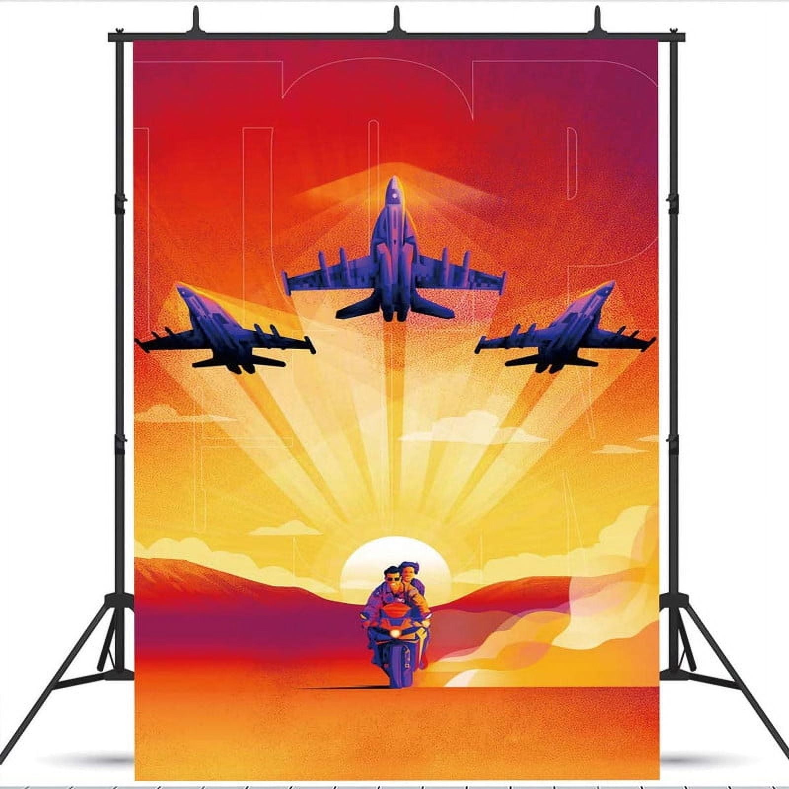 Top Gun Party Supplies Backdrop Banner Poster Birthday Decorations ...