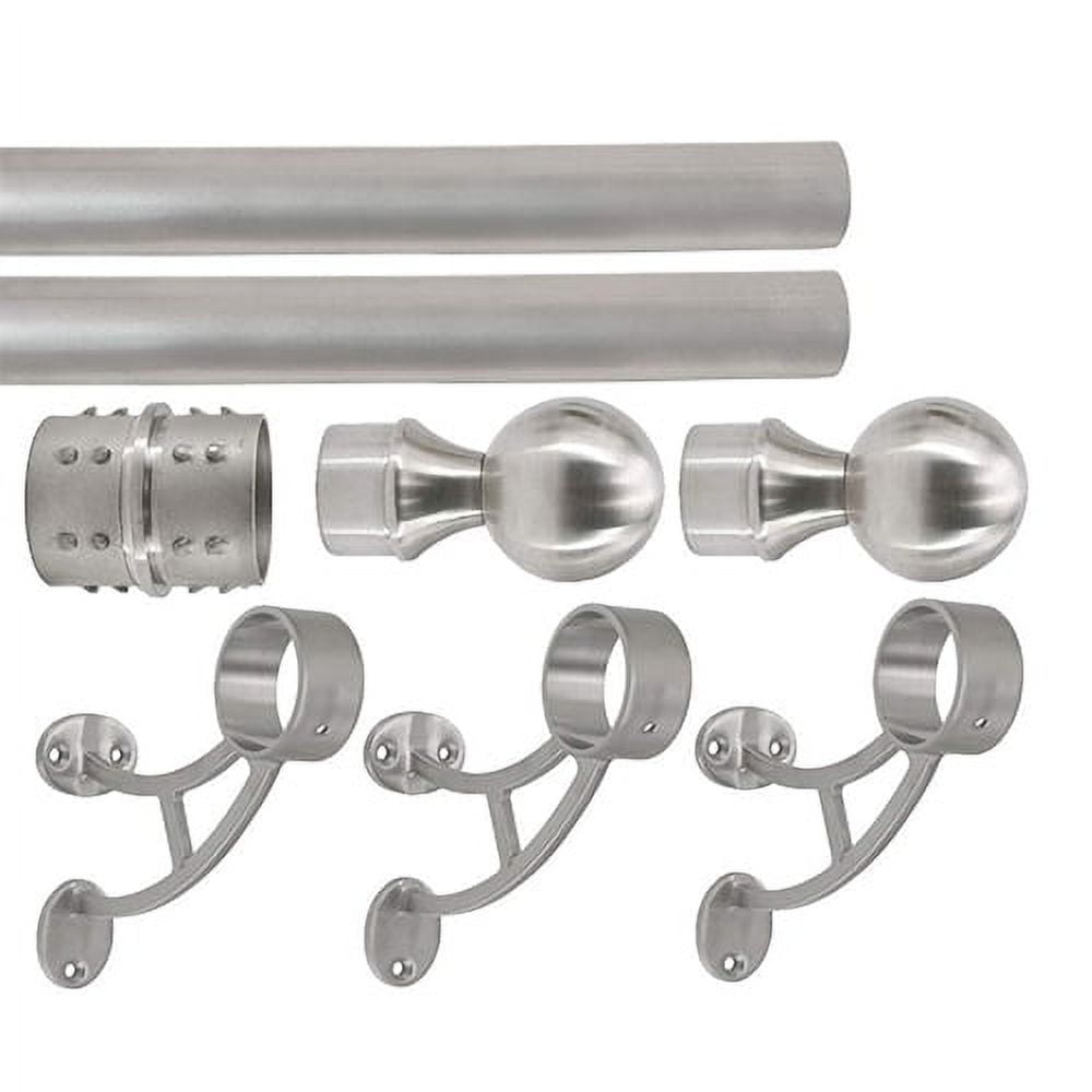 Top Hardware Bar Mount Foot Rail Kit (Custom-Made), Included 1 Brushed ...