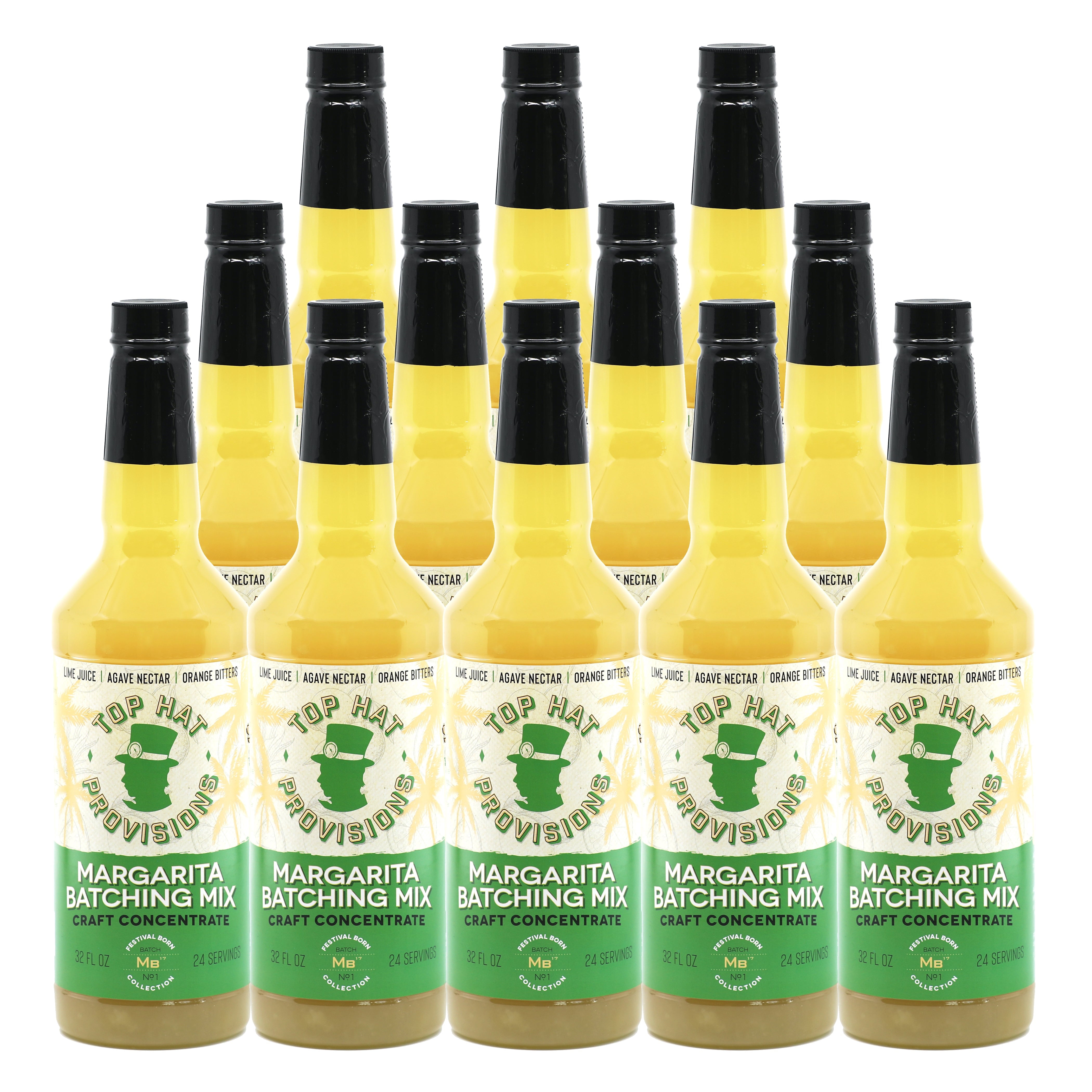 Top Hat Agave Margarita Batching Mix - 4x Craft Concentrate - Made with ...