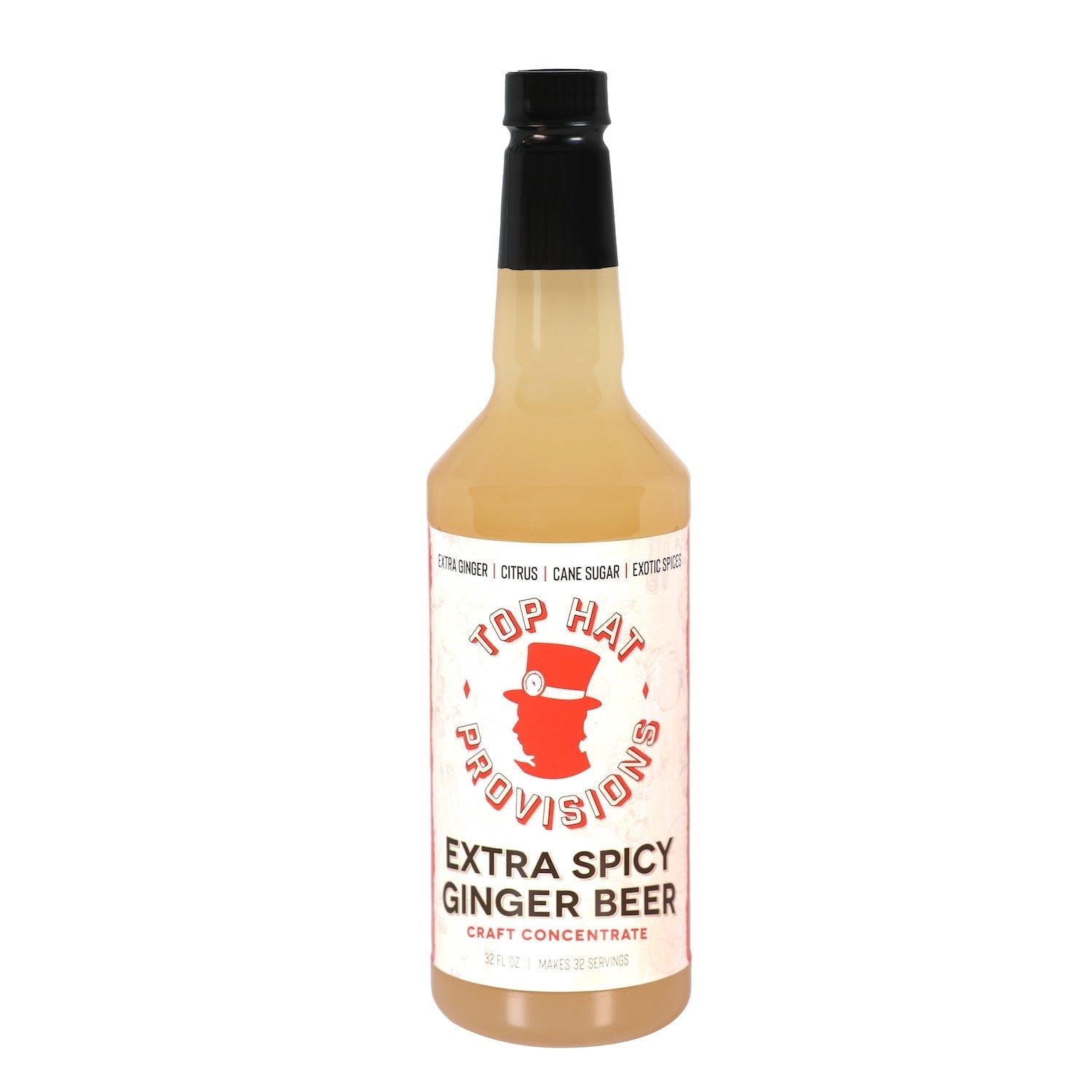 Top Hat Extra Spicy Ginger Beer Syrup - Moscow Mule Mix - Ginger Citrus ...
