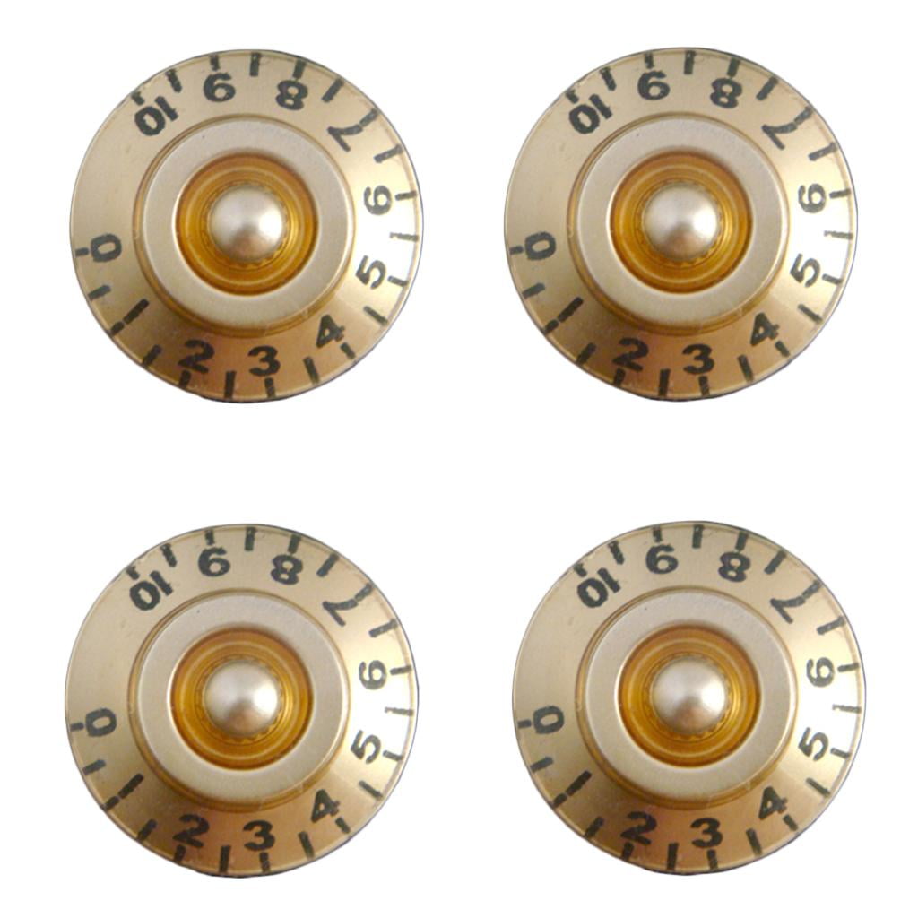 Top Hat Gold Transparent Volume Speed Control Knob For Electric Guitars ...