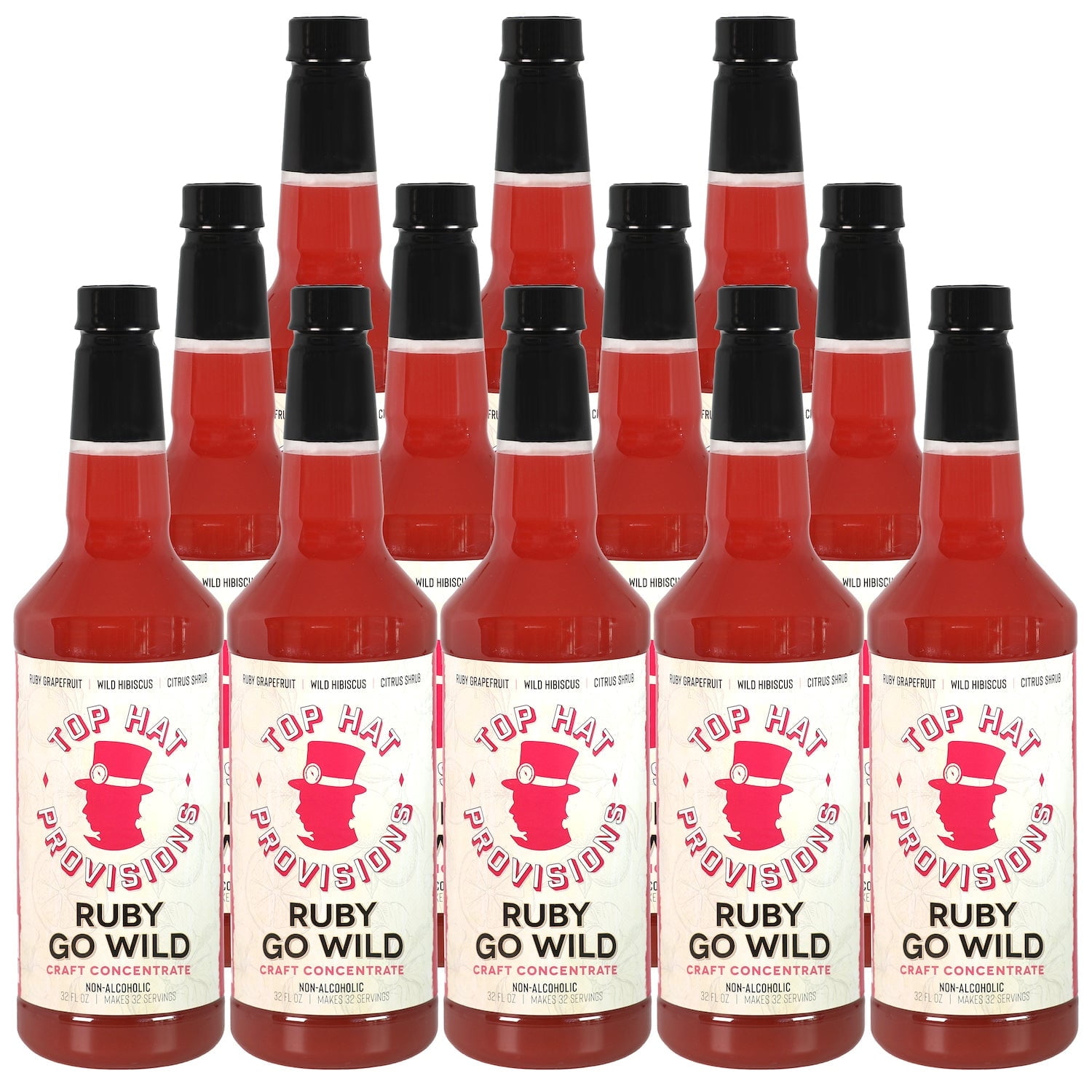 Top Hat Ruby Go Wild - Hibiscus & Grapefruit Flavor - Paloma Drink Mix ...