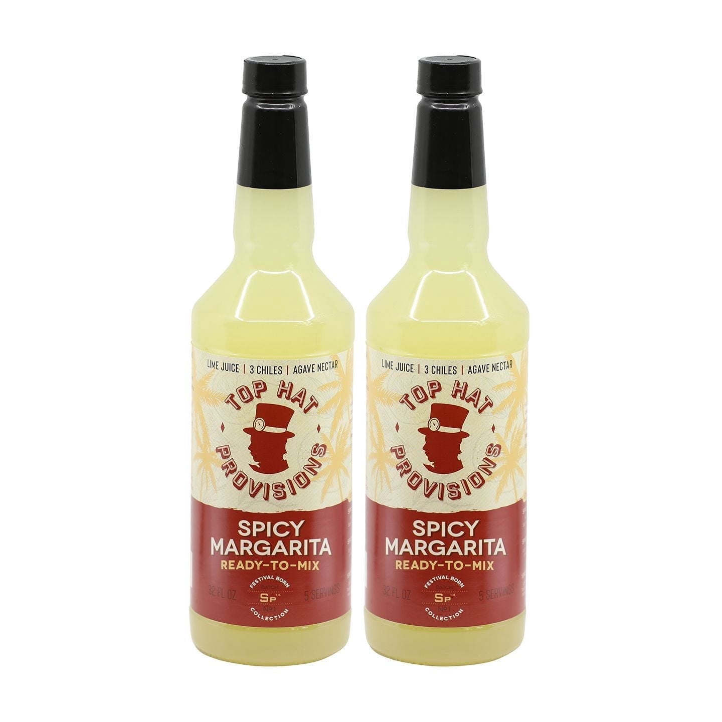 Top Hat Spicy Margarita Drink Mix - Made with 3 Chiles, Pineapple ...