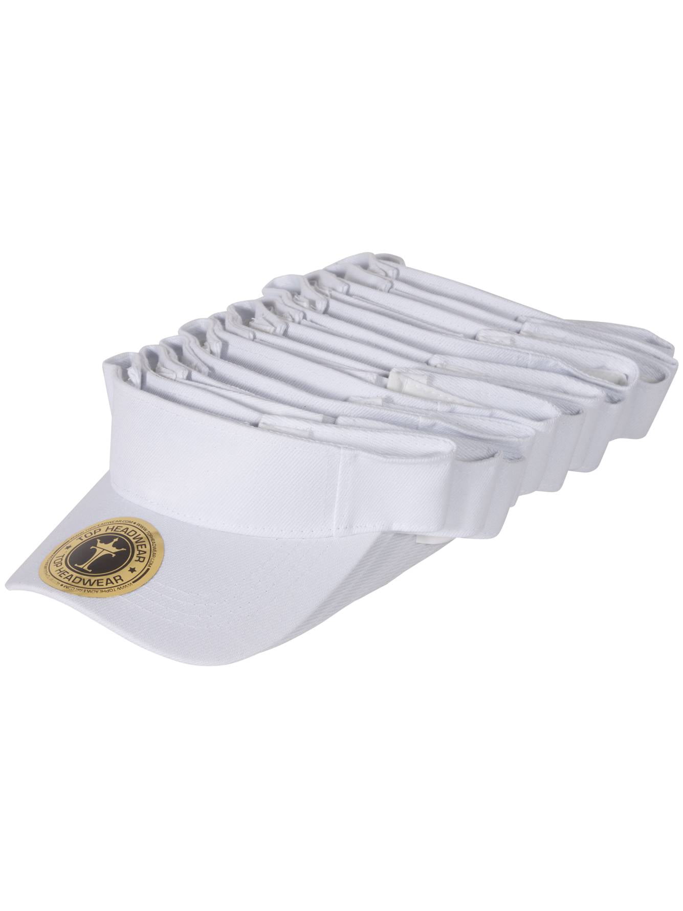 Top Headwear 12 Pack Youth Size Sun Visor Dozen Baseball Softball Caps ...