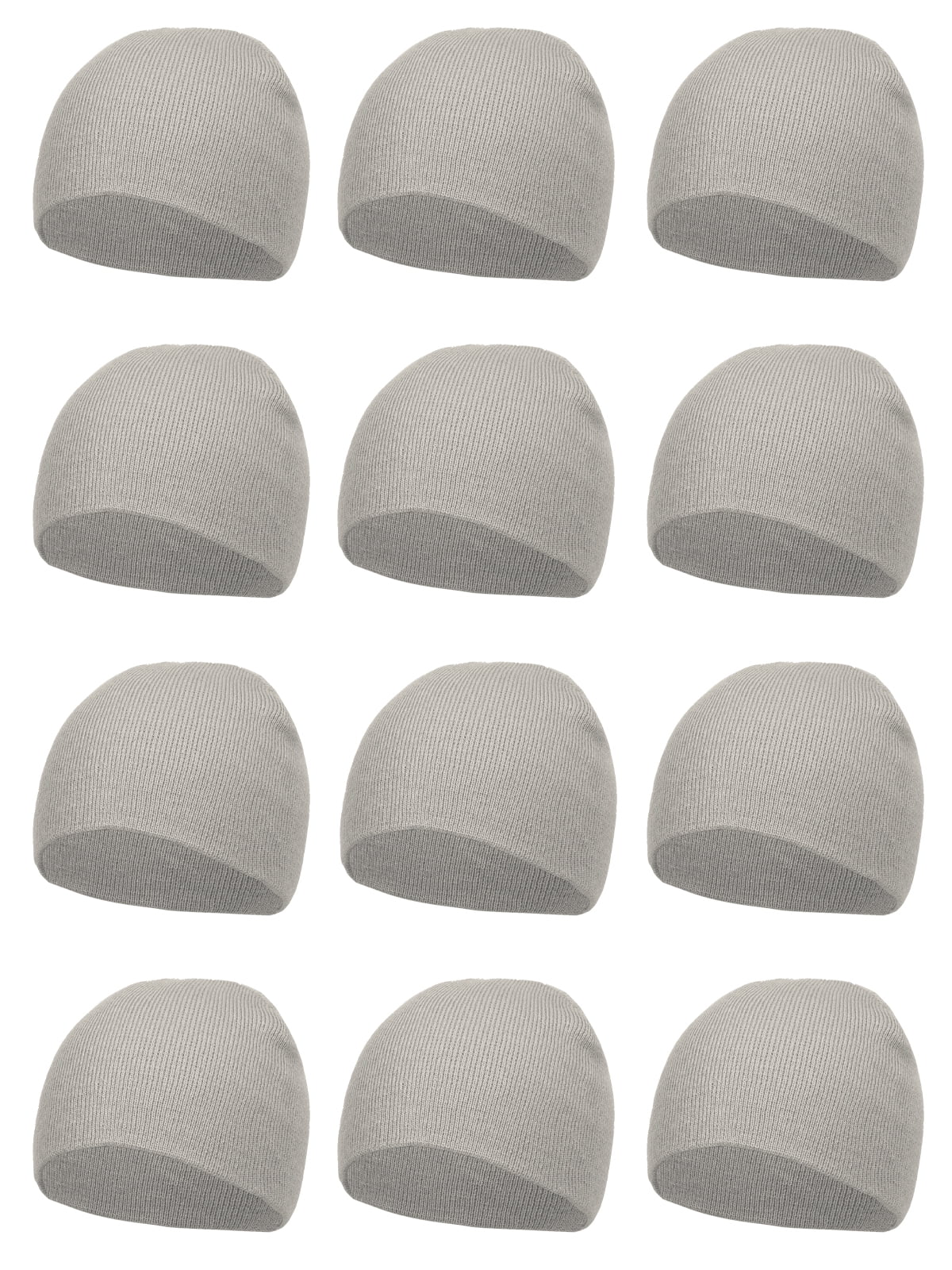 Top Headwear 12 pack lot Dozen Short Skull Cap Cuffless Beanies - Ivory ...