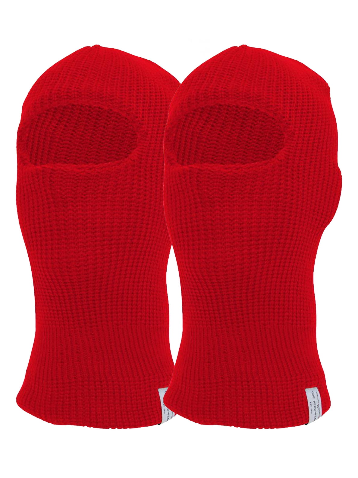Top Headwear 2 Pack Face Ski Mask 1 Hole Balaclava, 2 PK Red - Walmart.com