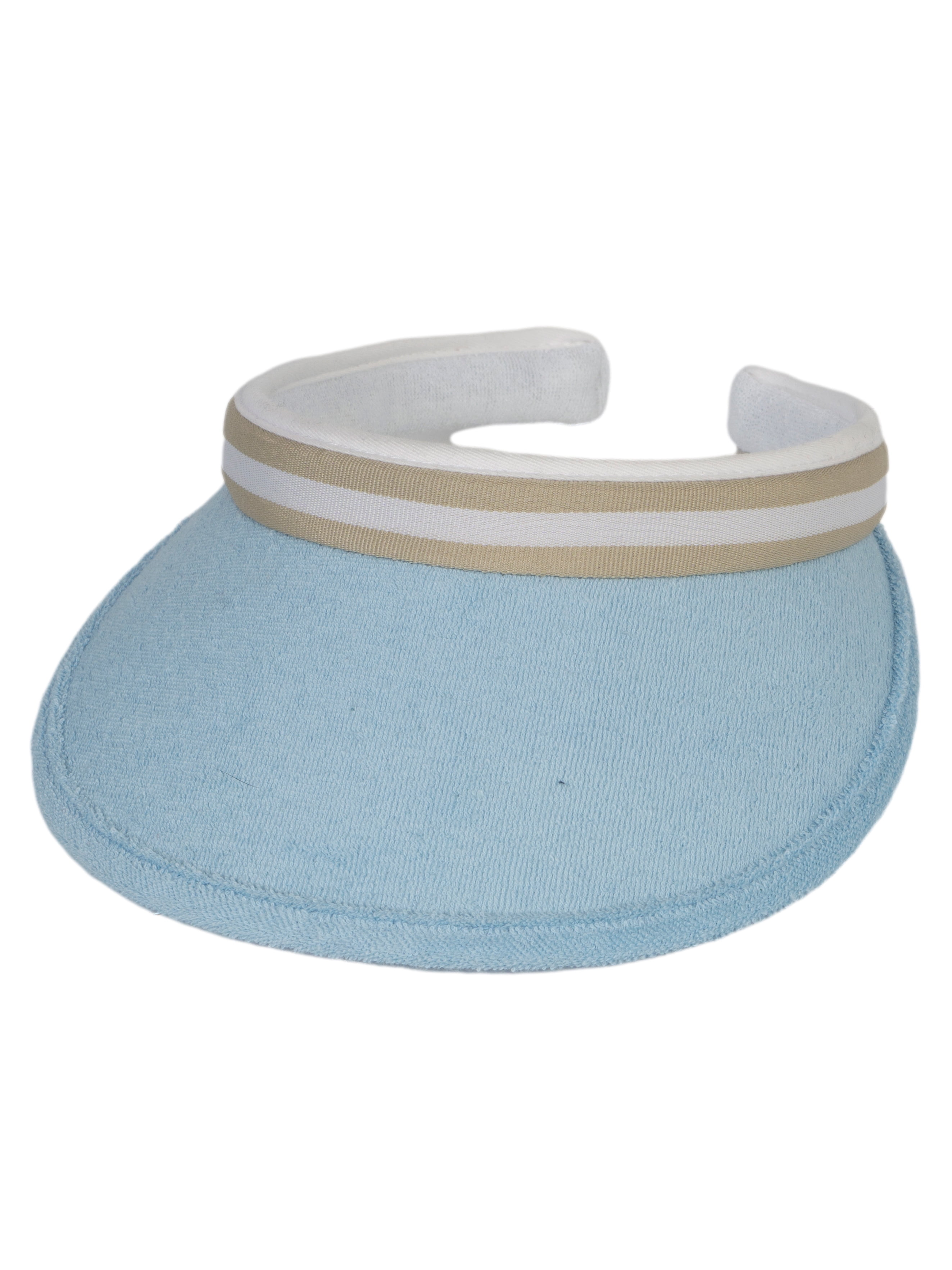 Top Headwear 2 Tone Cotton Clip On Visor 3 Inch Wide Brim, Lt Blue ...