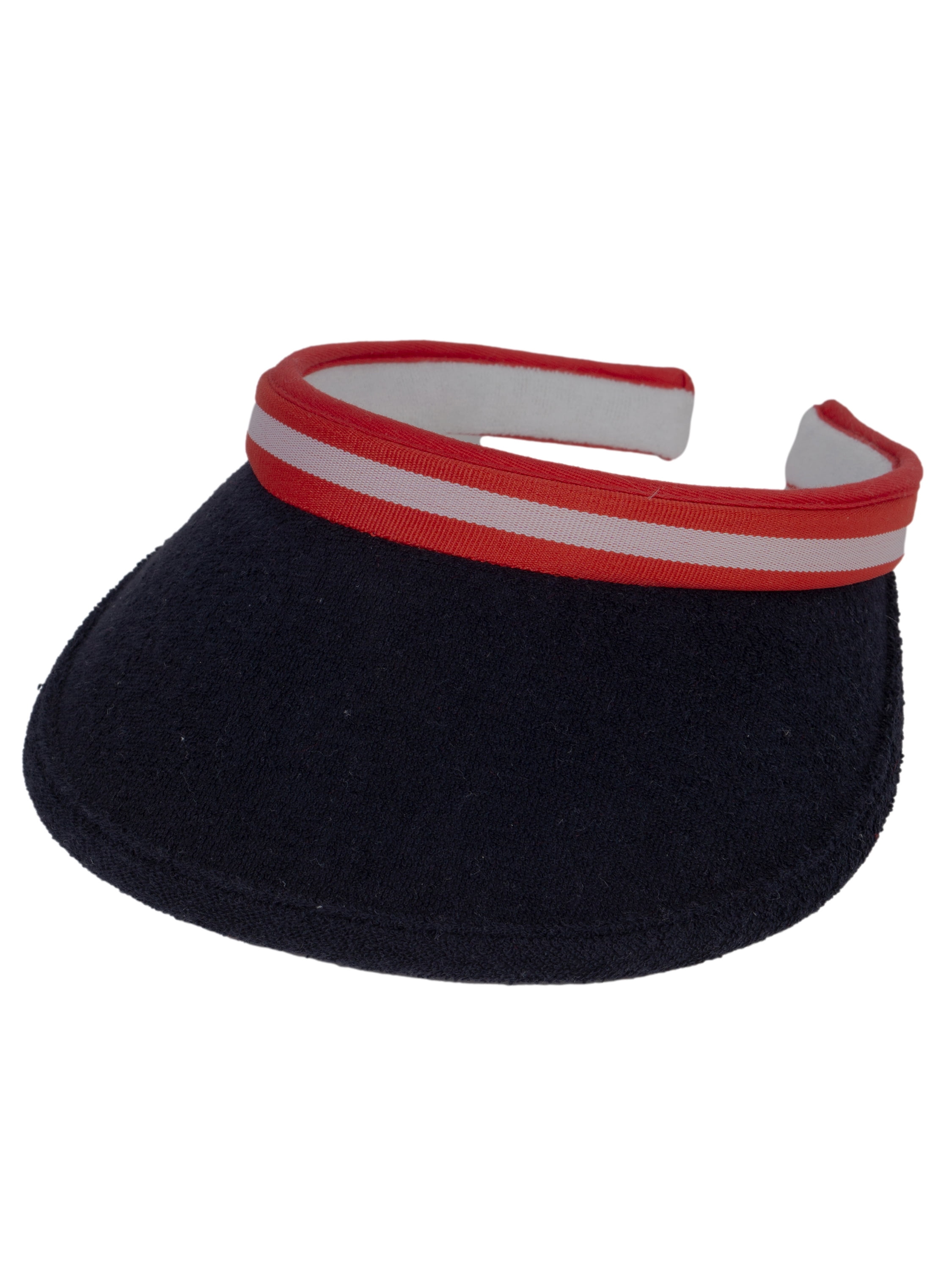 Top Headwear 2 Tone Cotton Clip On Visor 3 Inch Wide Brim, Navy ...
