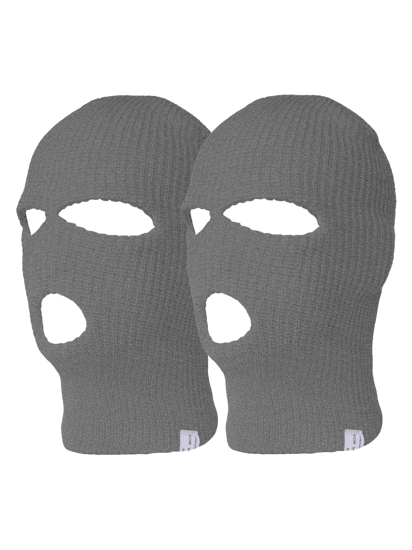 Top Headwear 3 Hole Ski Face Mask Balaclava, 2 Pack Heather Grey ...