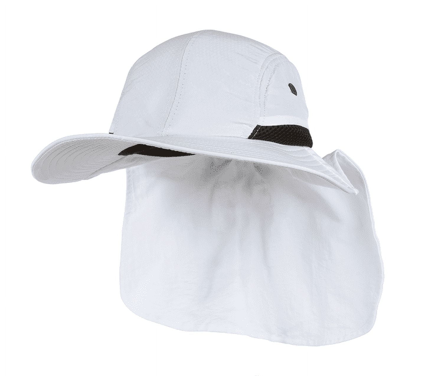 Top Headwear 4 Panel Large Bill Flap Sun Hat - White - Walmart.com