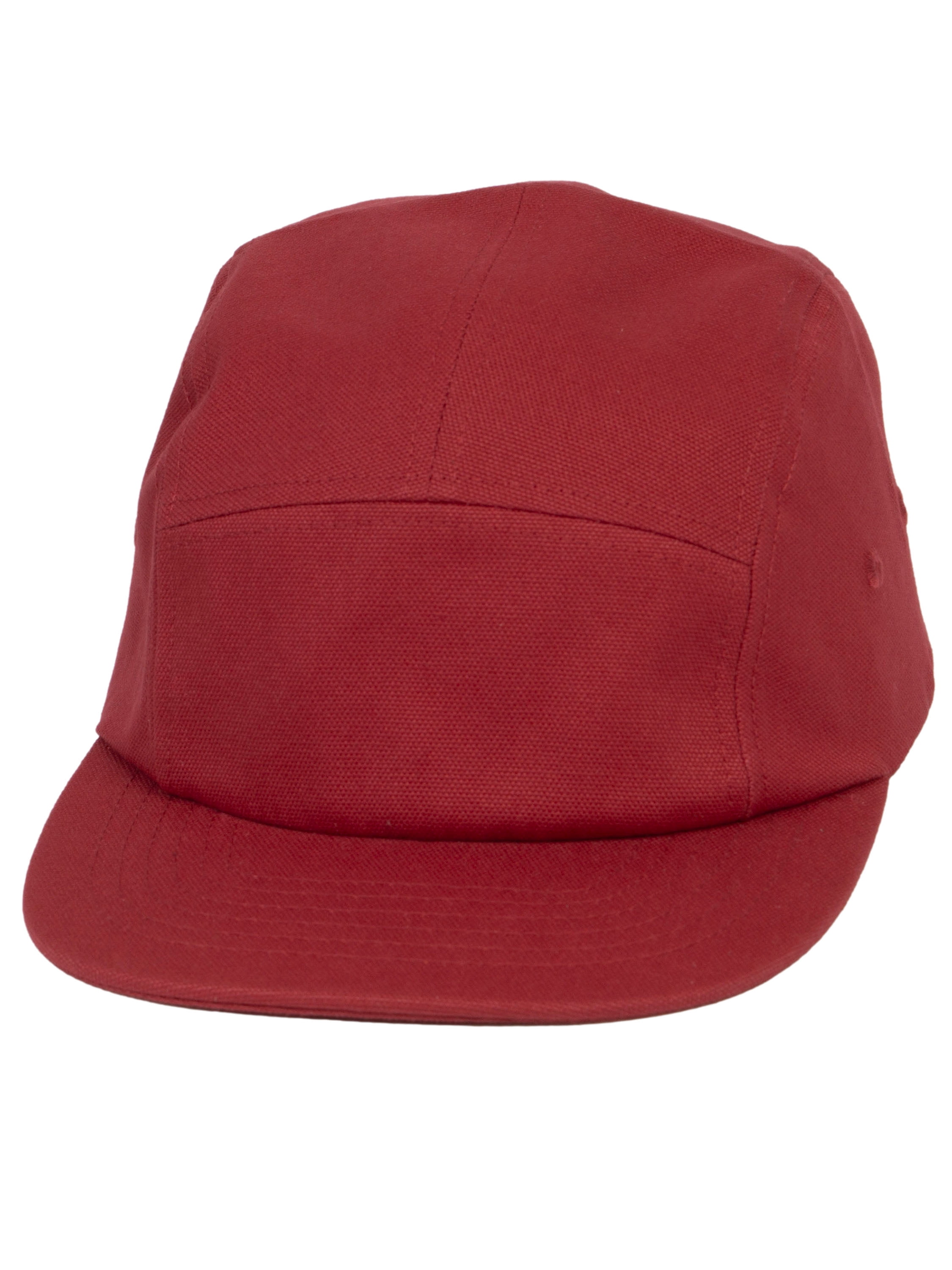 Top Headwear 5 Panel Hat For Men - Classic Canvas Camper Cap, Berry Red ...