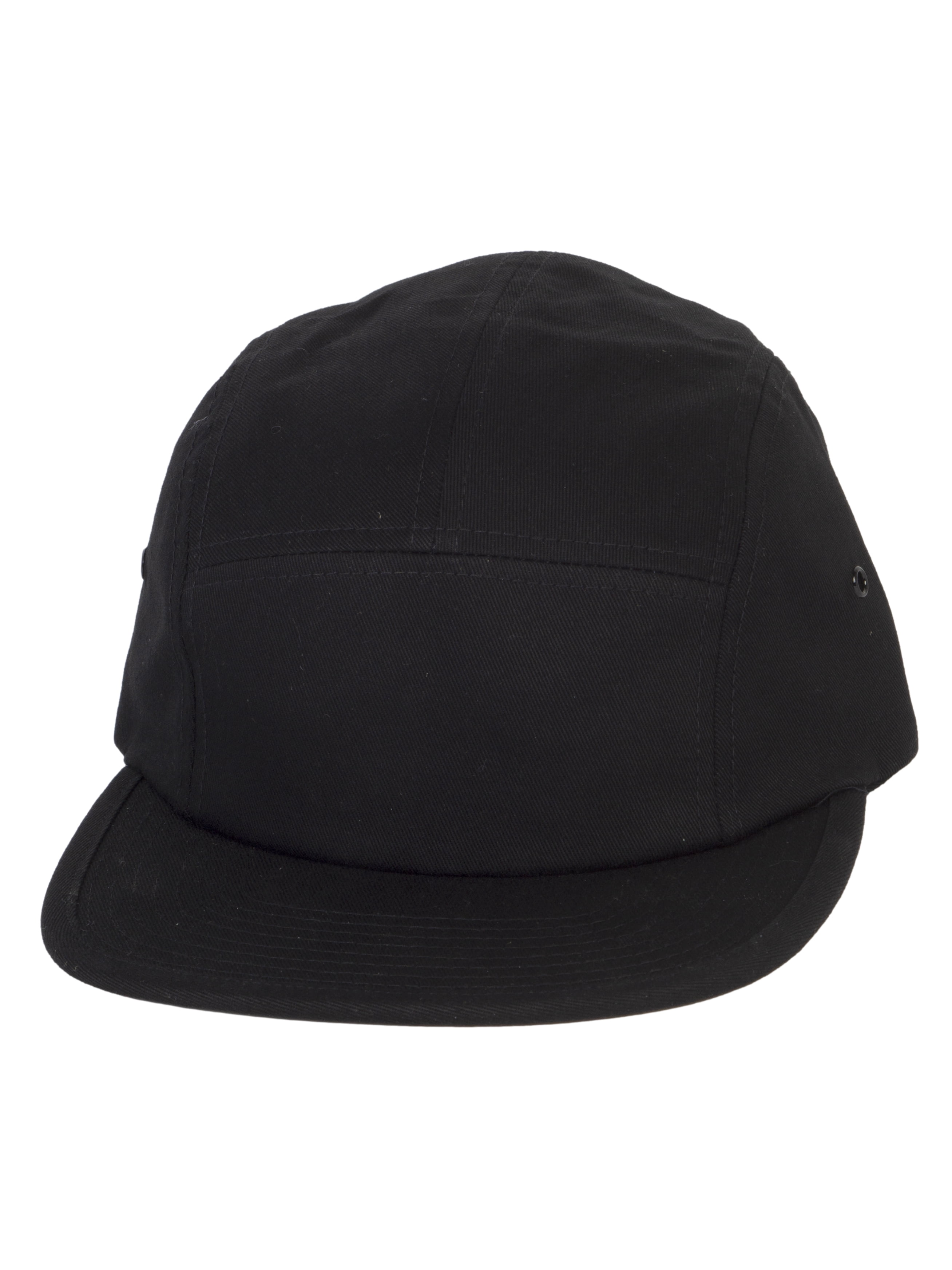 Top Headwear 5 Panel Hat For Men Classic Flat Bill Baseball Cap Black ...