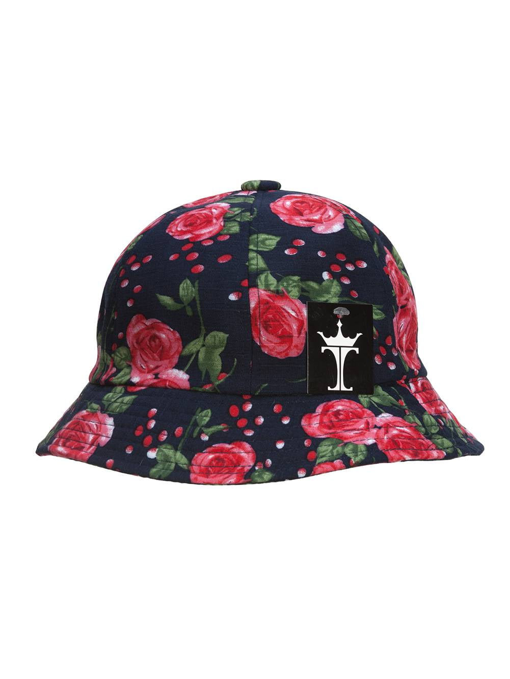 Top Headwear 6-Panel Bucket Hat - Roses - Navy - Walmart.com