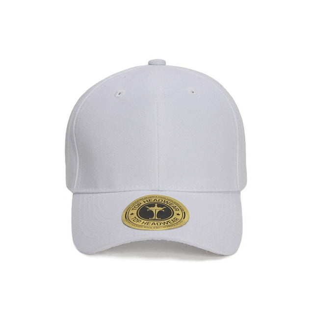 Top Headwear Adjustable Hook and Loop Closure - White - Walmart ...