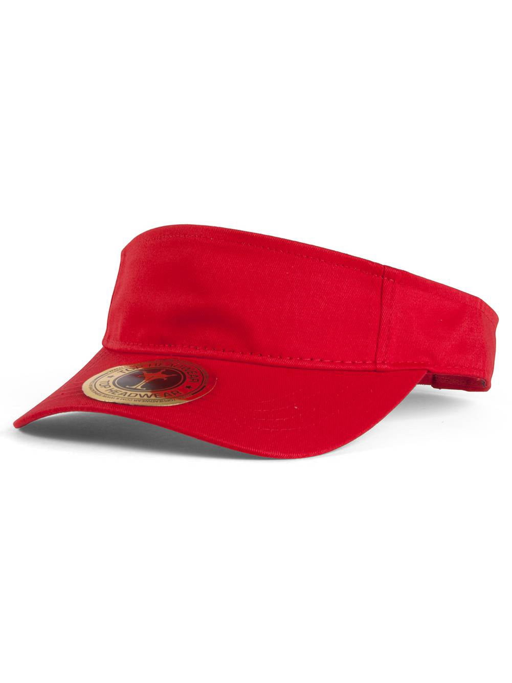 Top Headwear Adjustable Visor - Red - Walmart.com