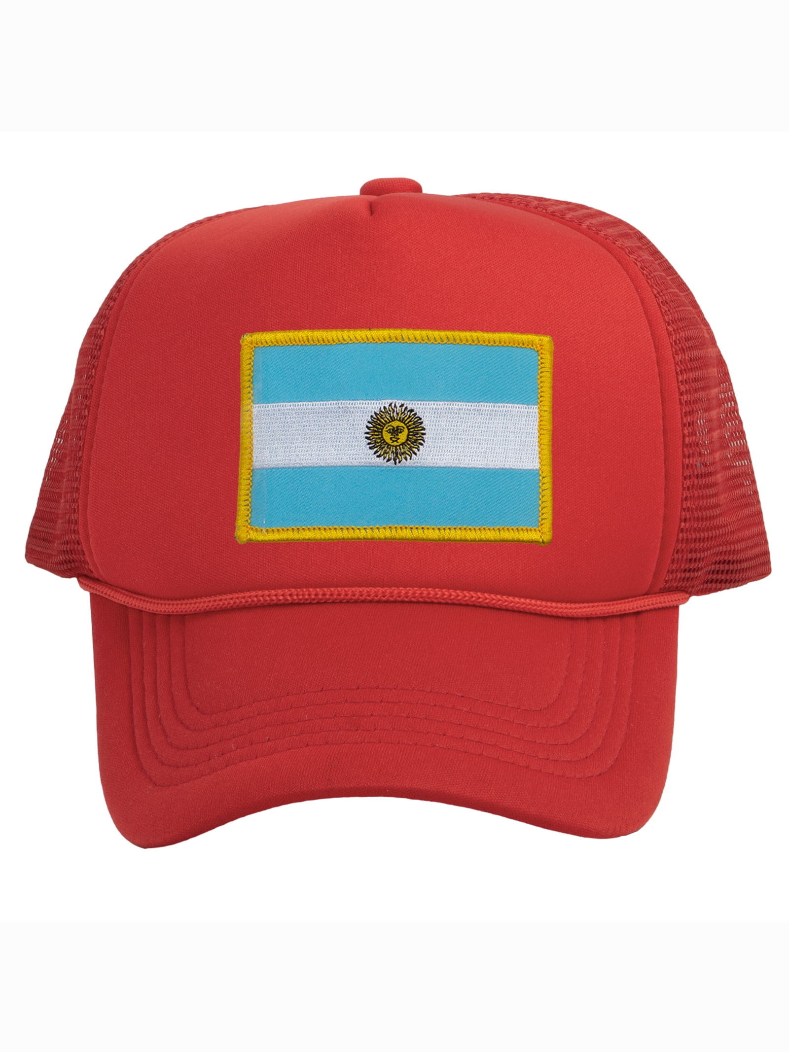Top Headwear Country Argentina Flag Hat - Argentinian Trucker Cap Red ...