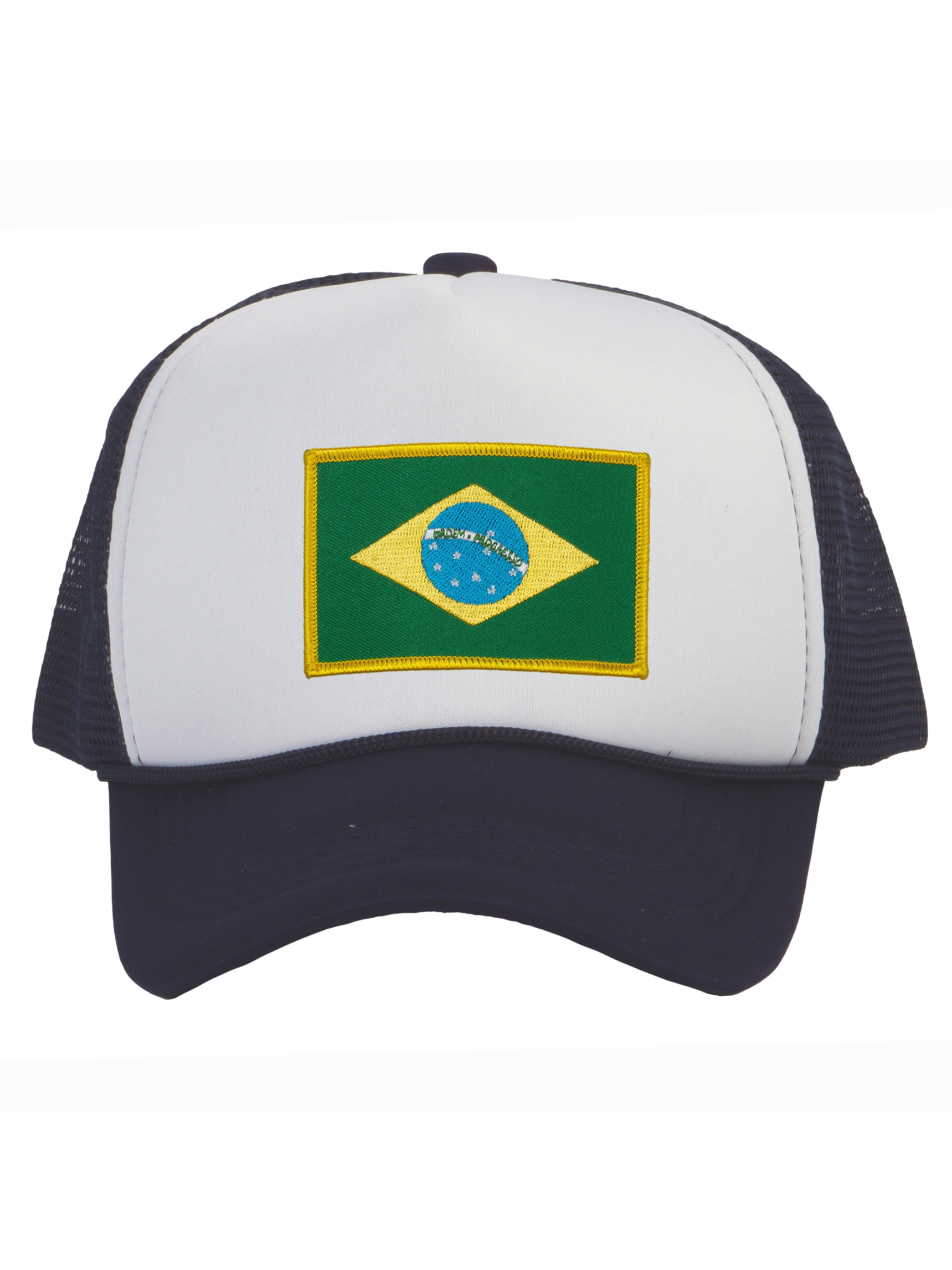 Top Headwear Country Brazil Flag Hat - Brazilian Patriotic Trucker Cap ...