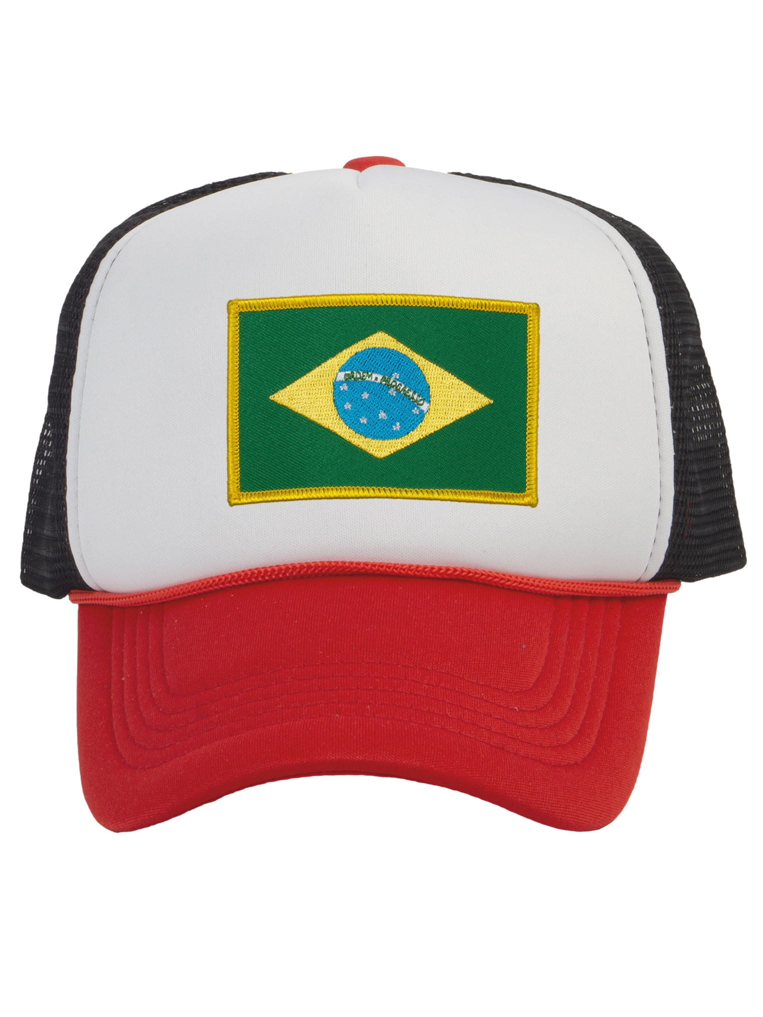 Top Headwear Country Brazil Flag Hat - Brazilian Patriotic Trucker Cap White/Red/Black - Walmart.com