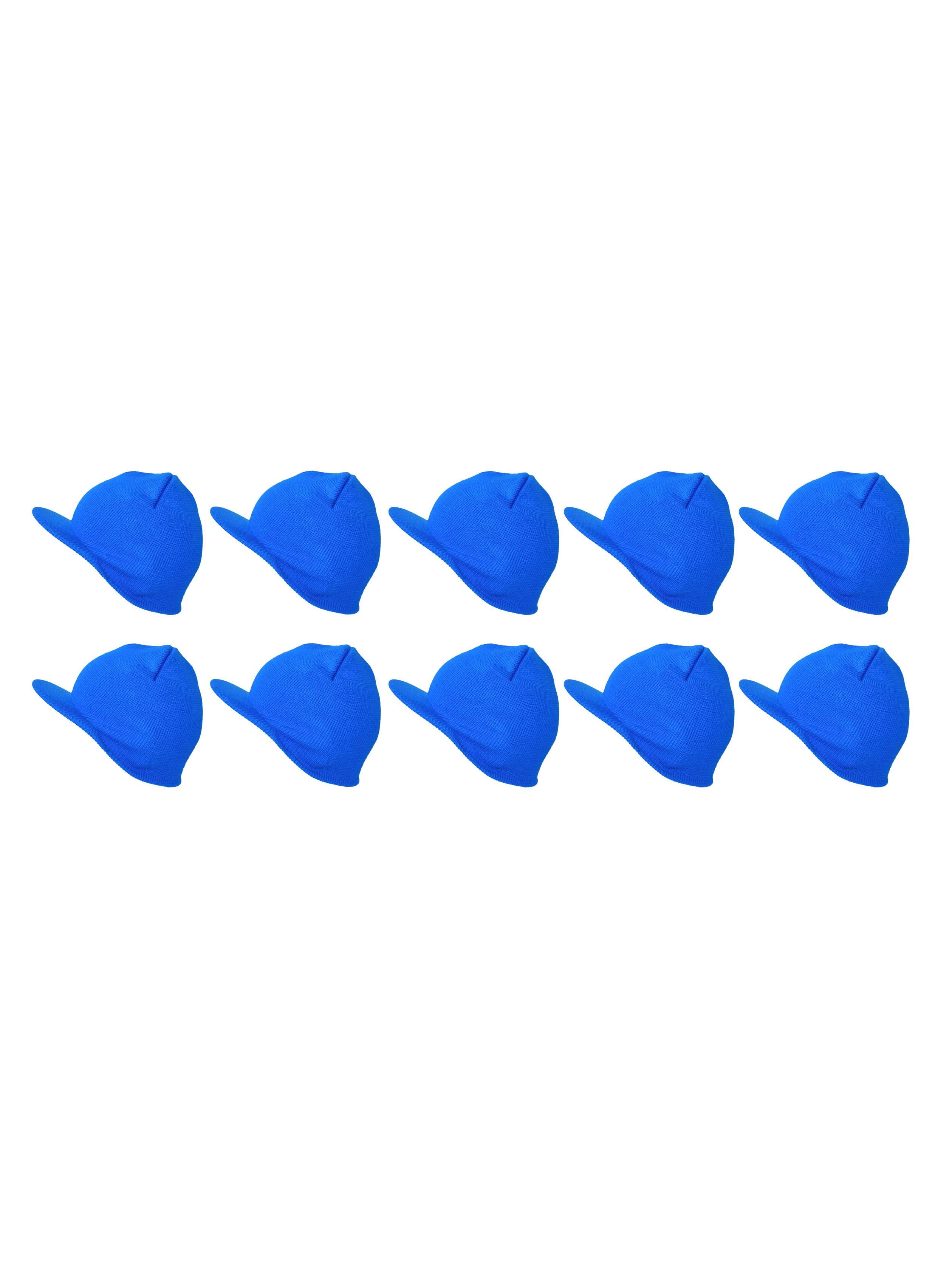 Top Headwear Cuffless Beanie Visor 10 Piece Pack, Blue - Walmart.com