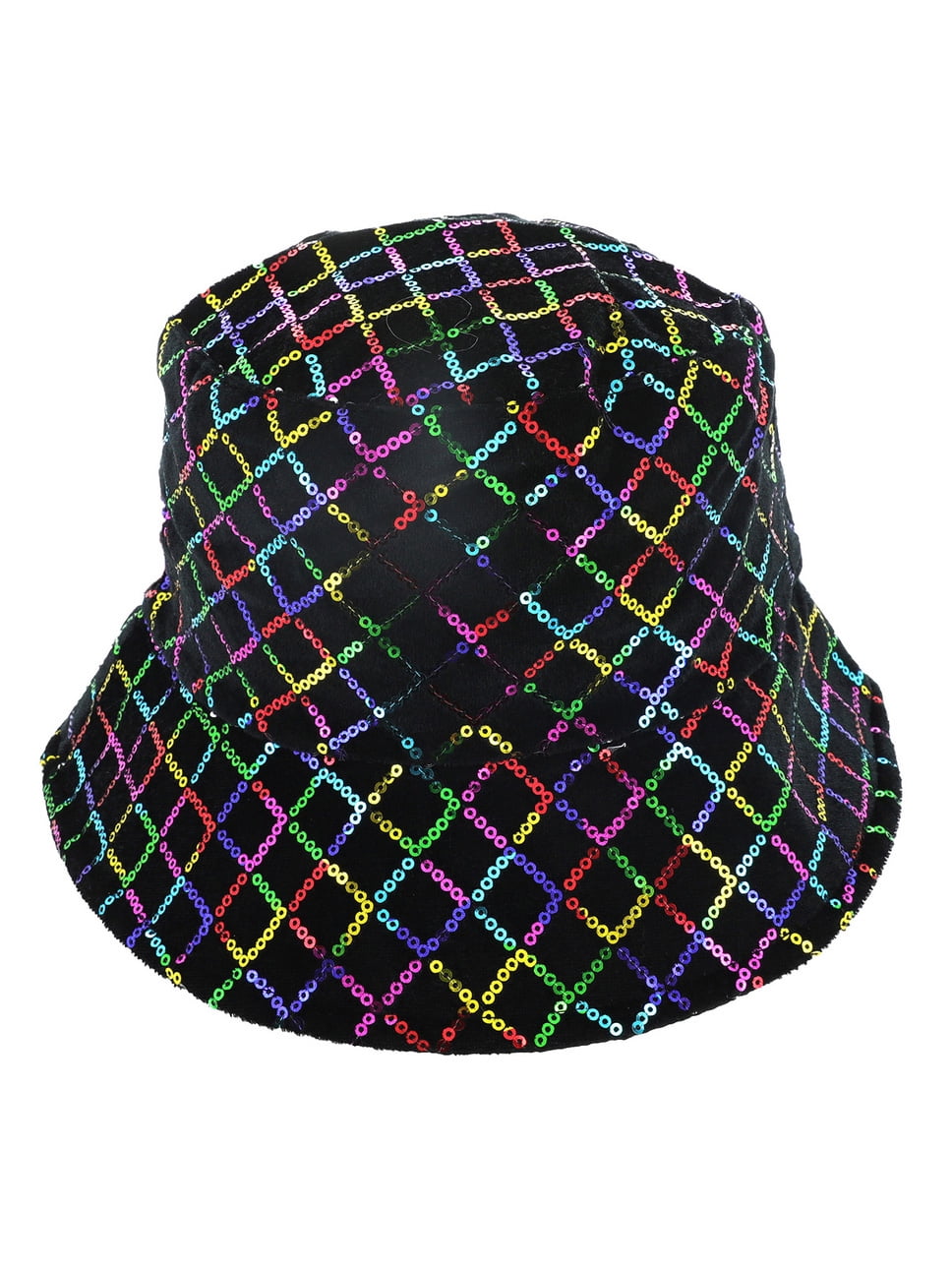 Top Headwear Fashion Sequin Bucket Hat - Black/Multicolor - Walmart ...