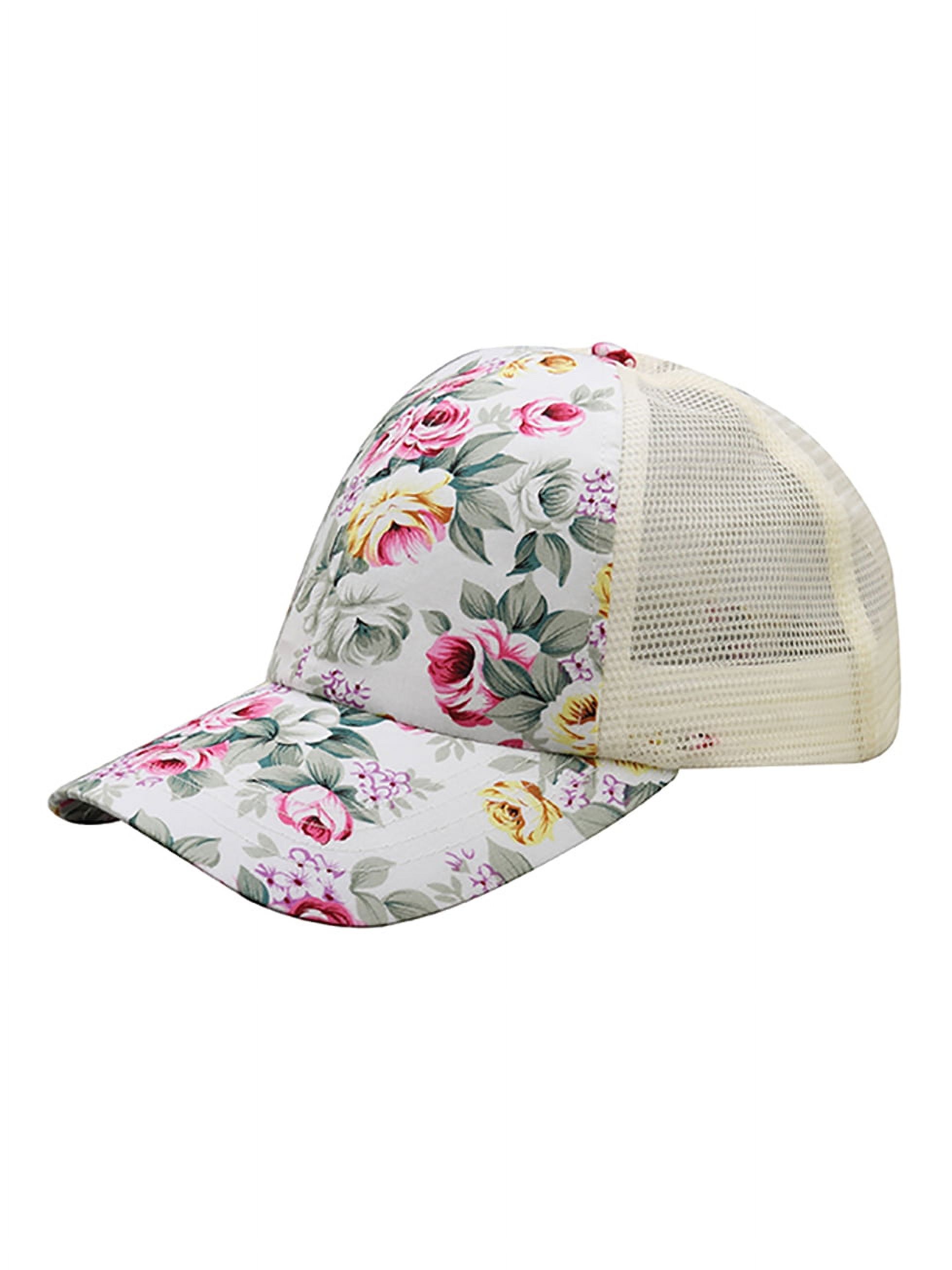 Top Headwear Floral Print Mesh Cap - Beige - Walmart.com