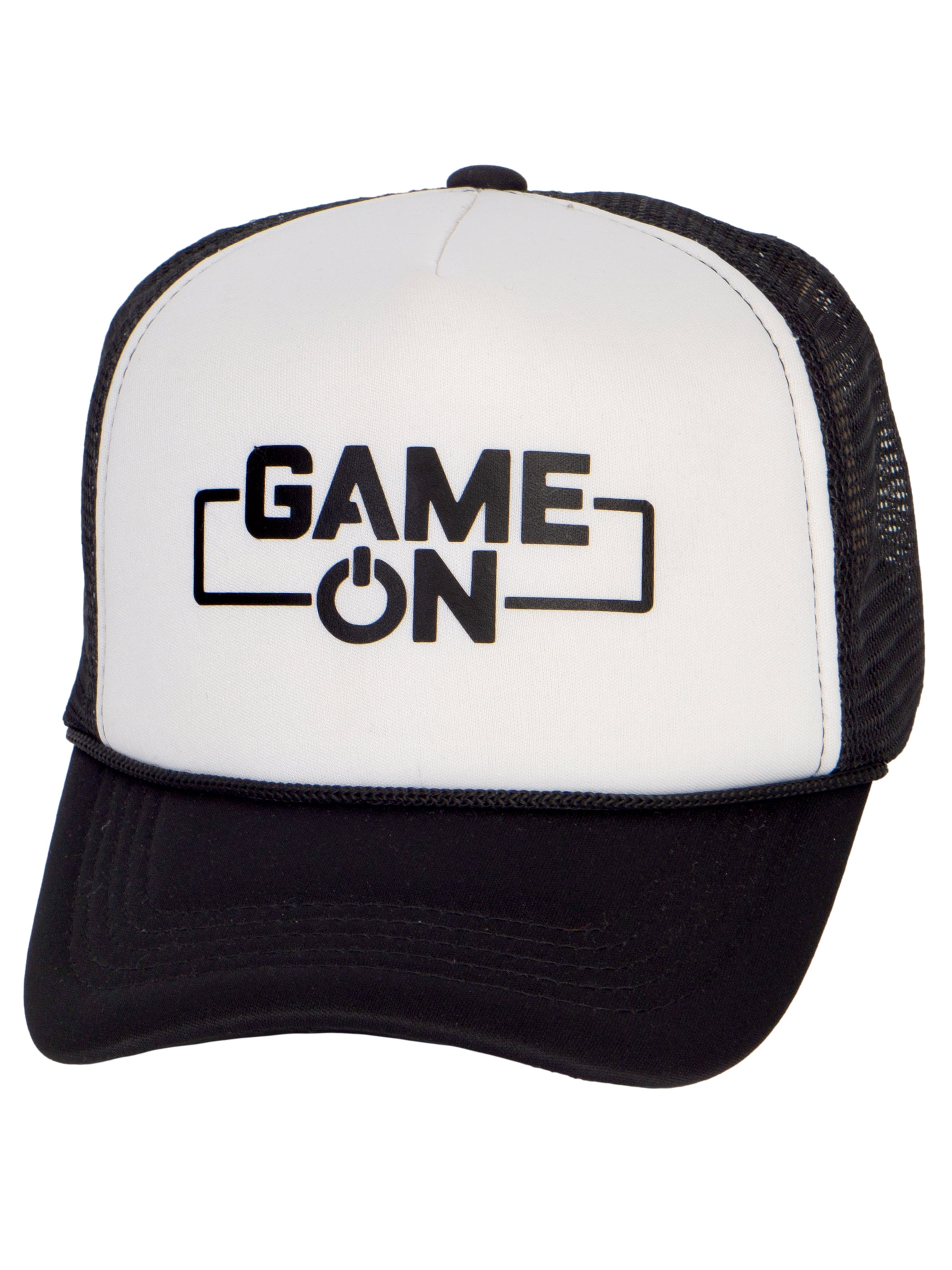 Top Headwear Game On Trucker Hat - Gamer Power On Snapback Cap, Black ...