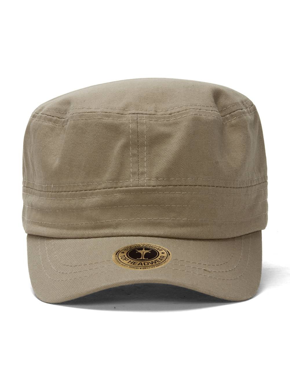 Top Headwear Grenadier Adjustable Basic GI Cadet Cap - Khaki - Walmart.com