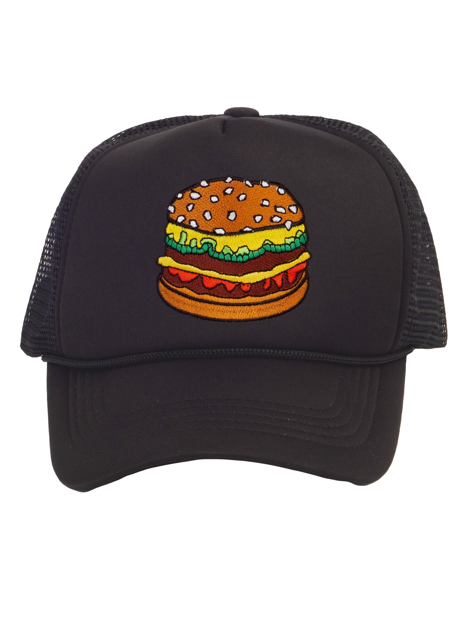 Top Headwear Hamburger Cheeseburger Trucker Hat - Men's Snapback Burger ...
