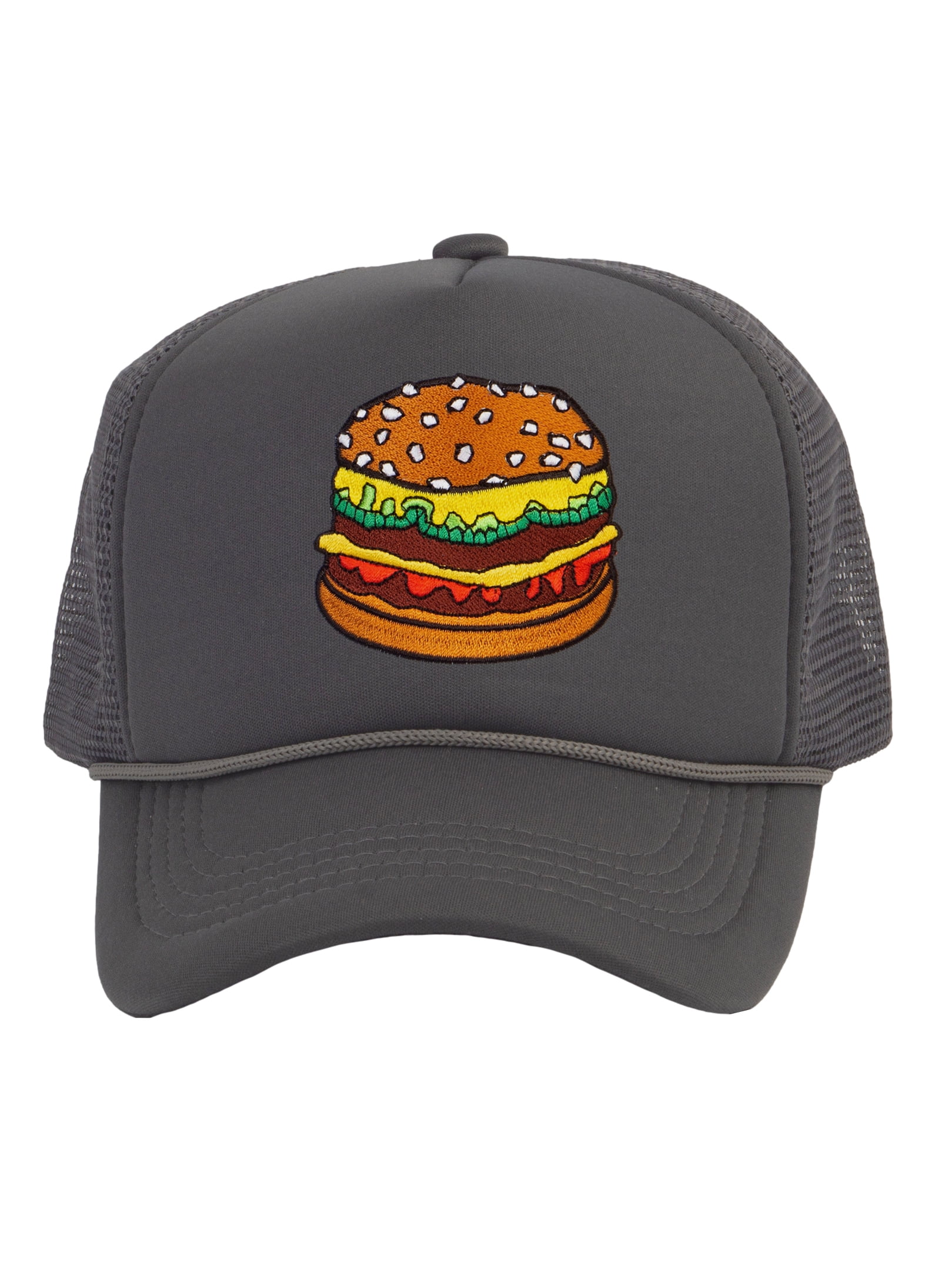 Top Headwear Hamburger Cheeseburger Trucker Hat - Men's Snapback Burger ...