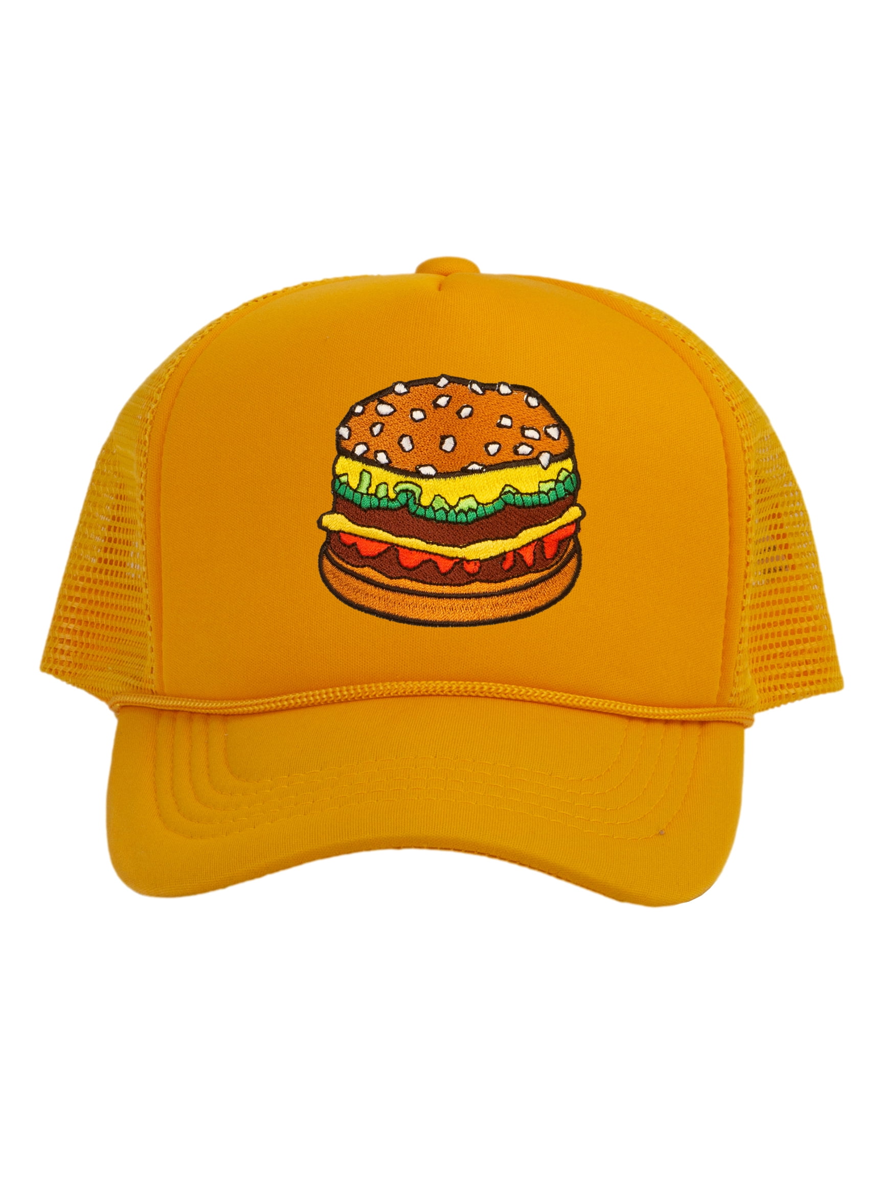 Top Headwear Hamburger Cheeseburger Trucker Hat - Men's Snapback Burger ...