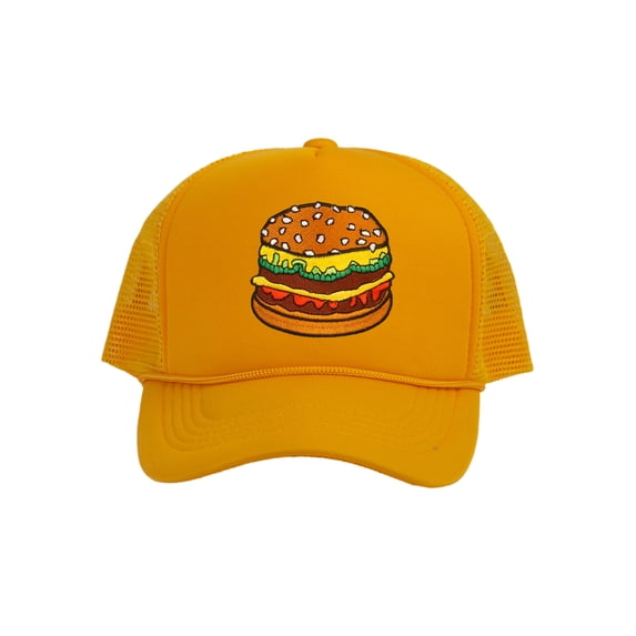 Top Headwear Hamburger Cheeseburger Trucker Hat - Men's Snapback Burger ...