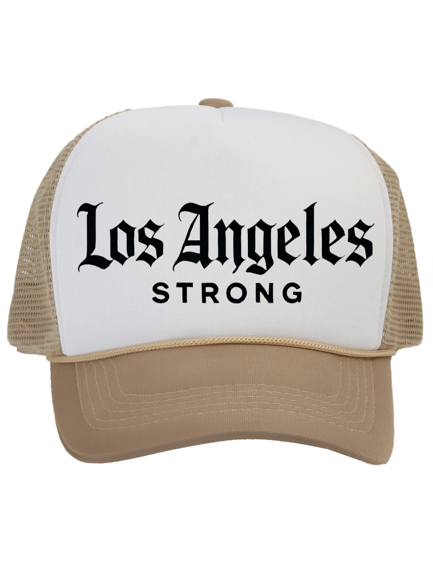 Top Headwear Los Angeles Strong Hat - LA Snapback Trucker Cap White ...