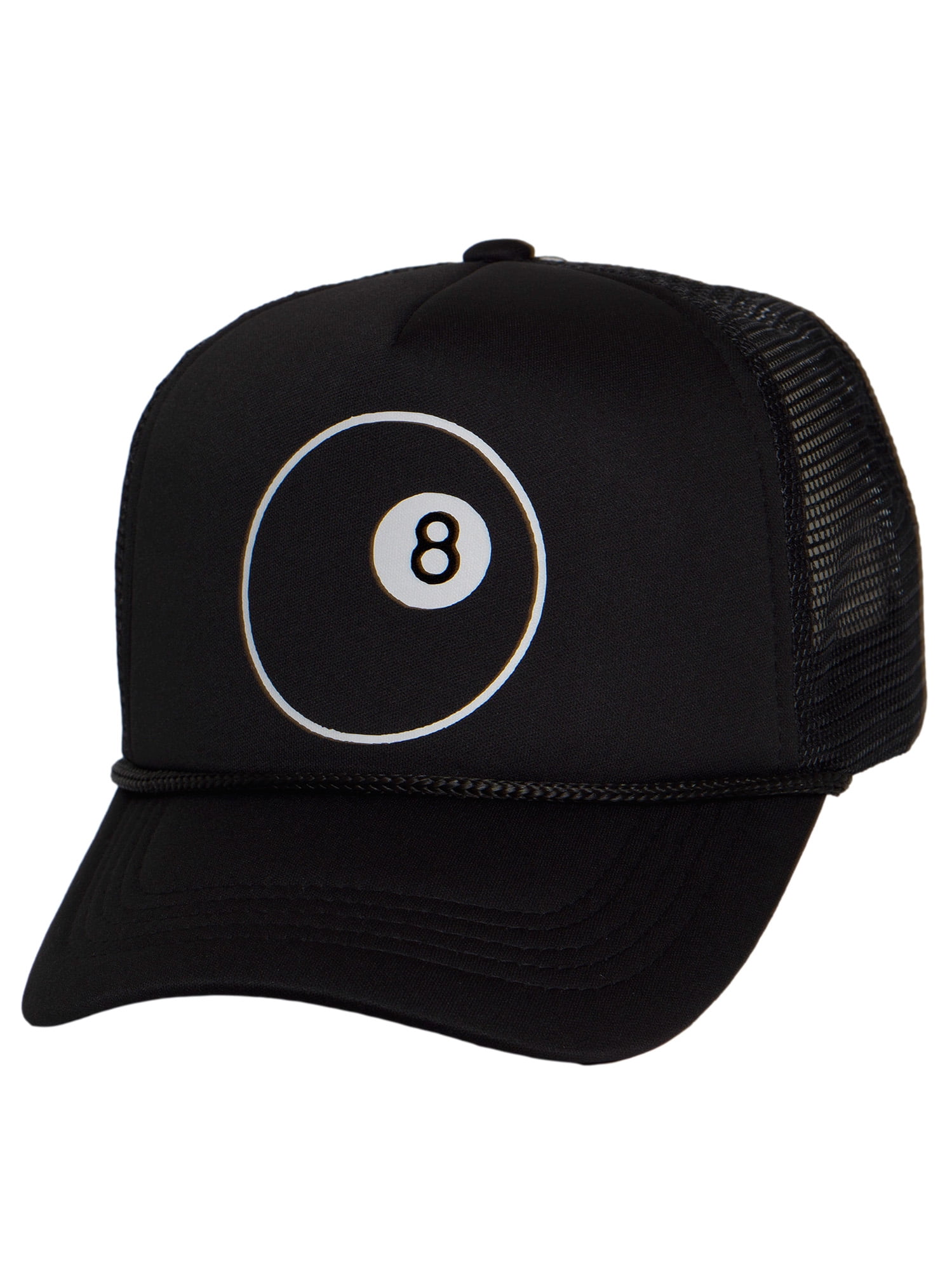 Top Headwear Men's 8 Ball Trucker Hat - Pool Billiards Snapback Cap ...
