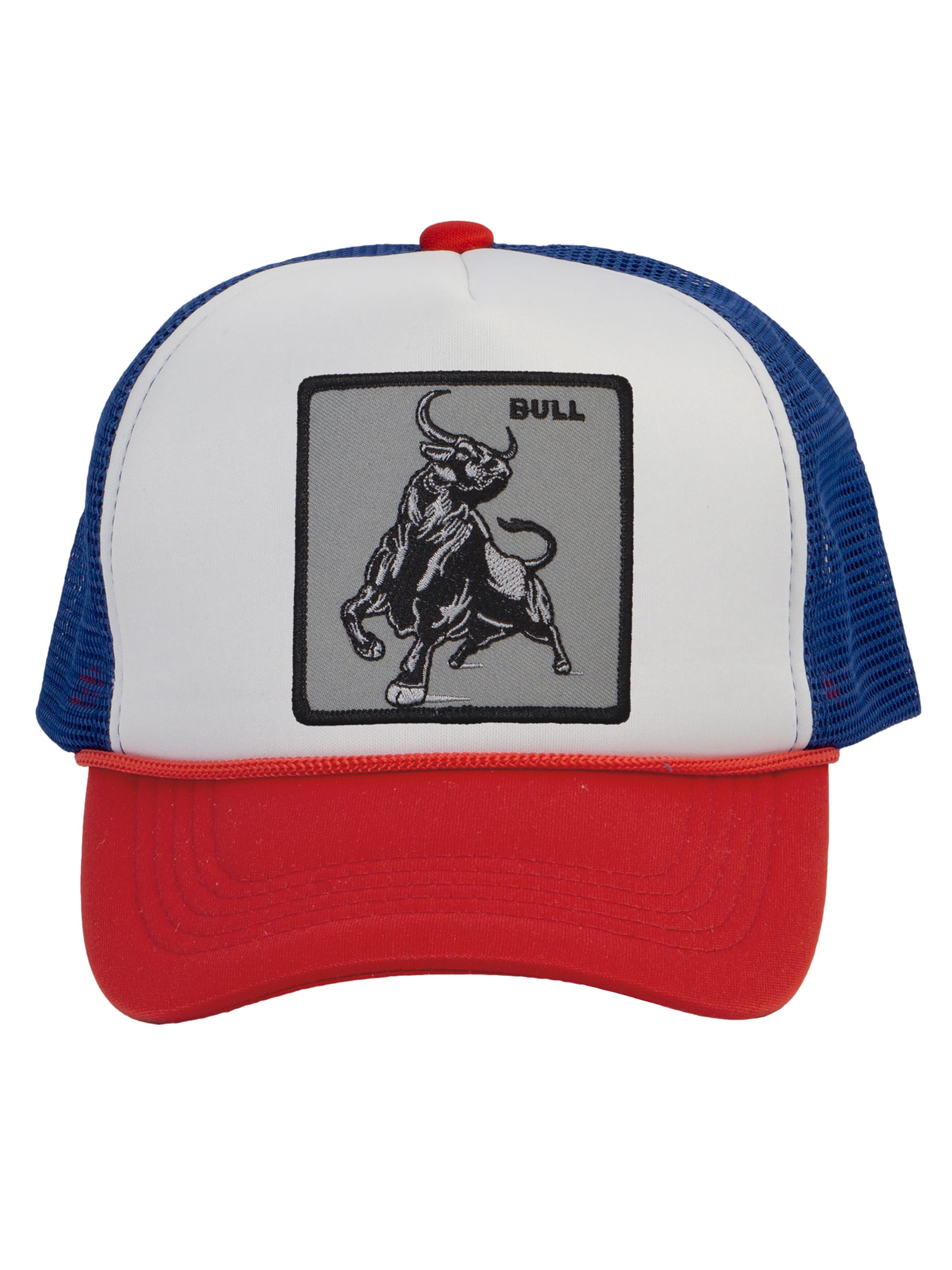 Top Headwear Men's Animal Trucker Hat - Snapback Farm Cap, Bull White ...