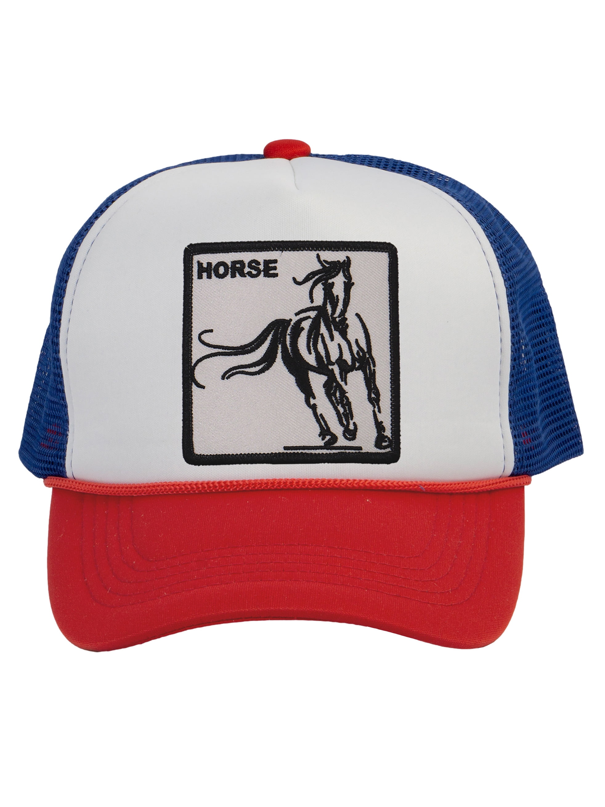 Top Headwear Men's Animal Trucker Hat - Snapback Farm Cap, Horse White ...