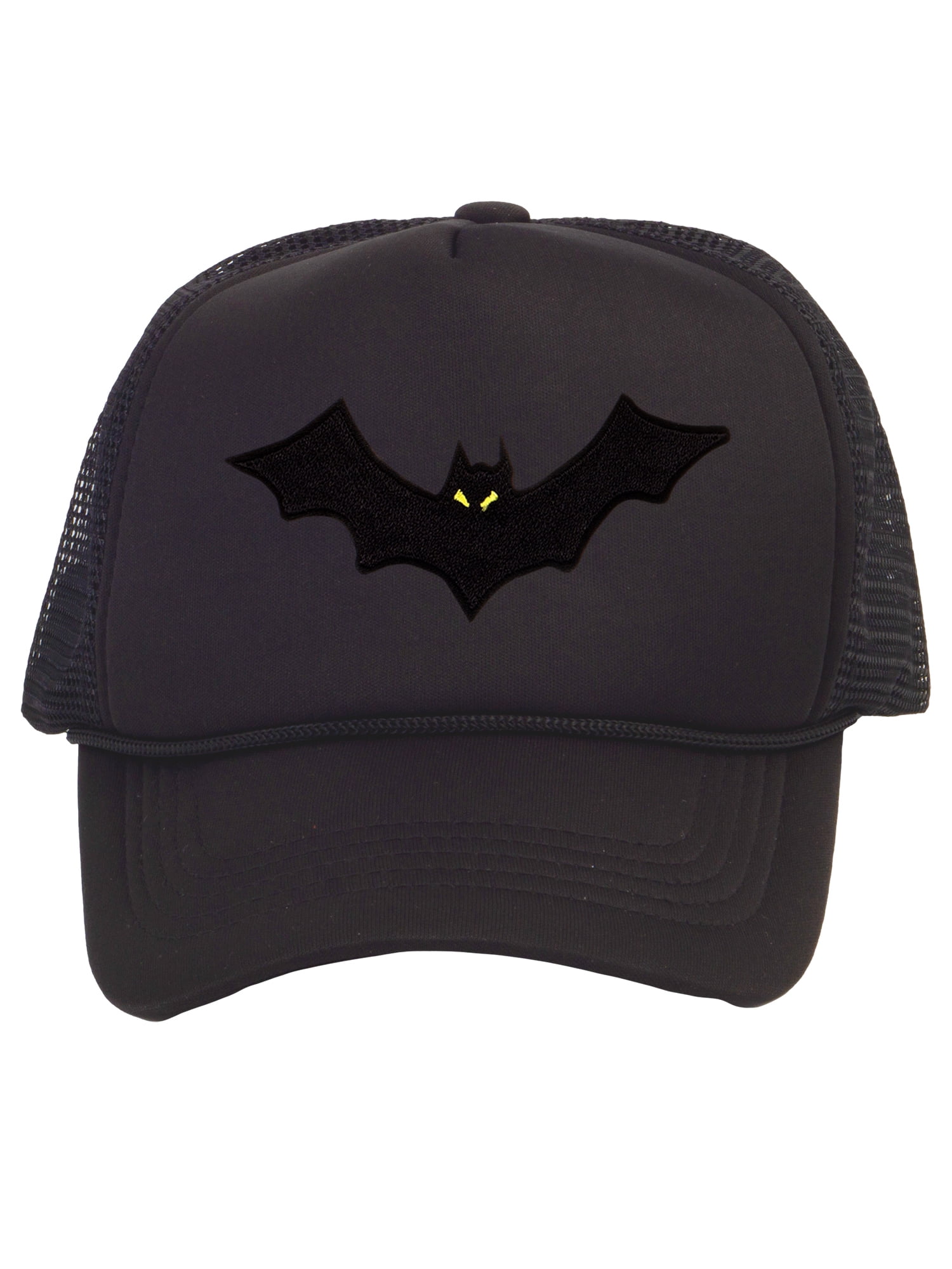 Top Headwear Men's Bat Hat Spooky Holloween Trucker Snapback Cap Black ...