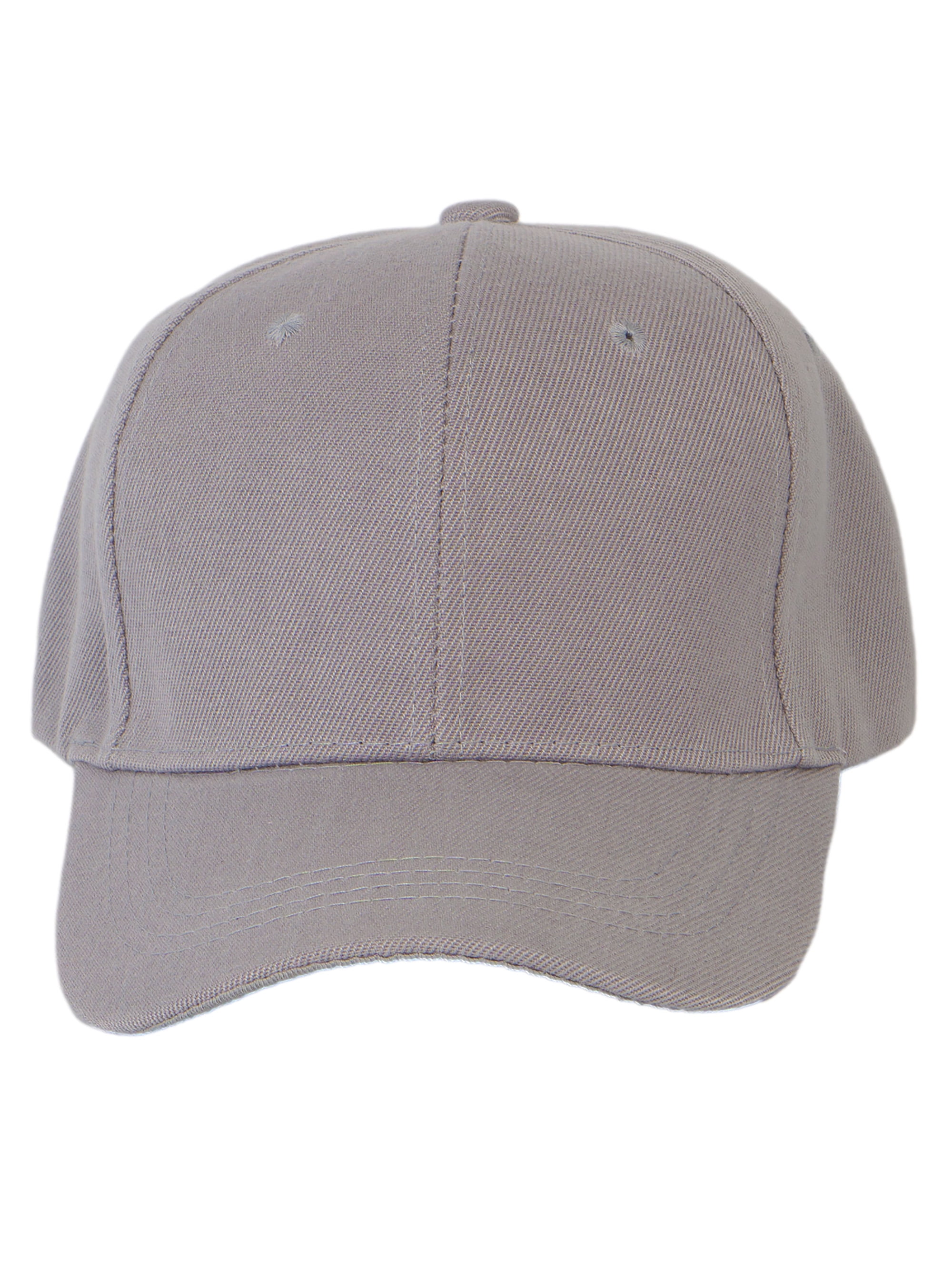 Top Headwear Men's Plain Baseball Cap - Adjustable Solid Color Ball Hat ...